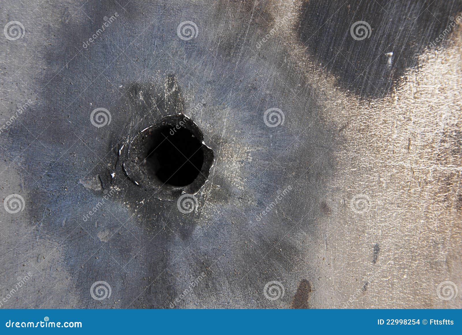 Impact stock photo. Image of metal, caliber, steel, hole - 22998254