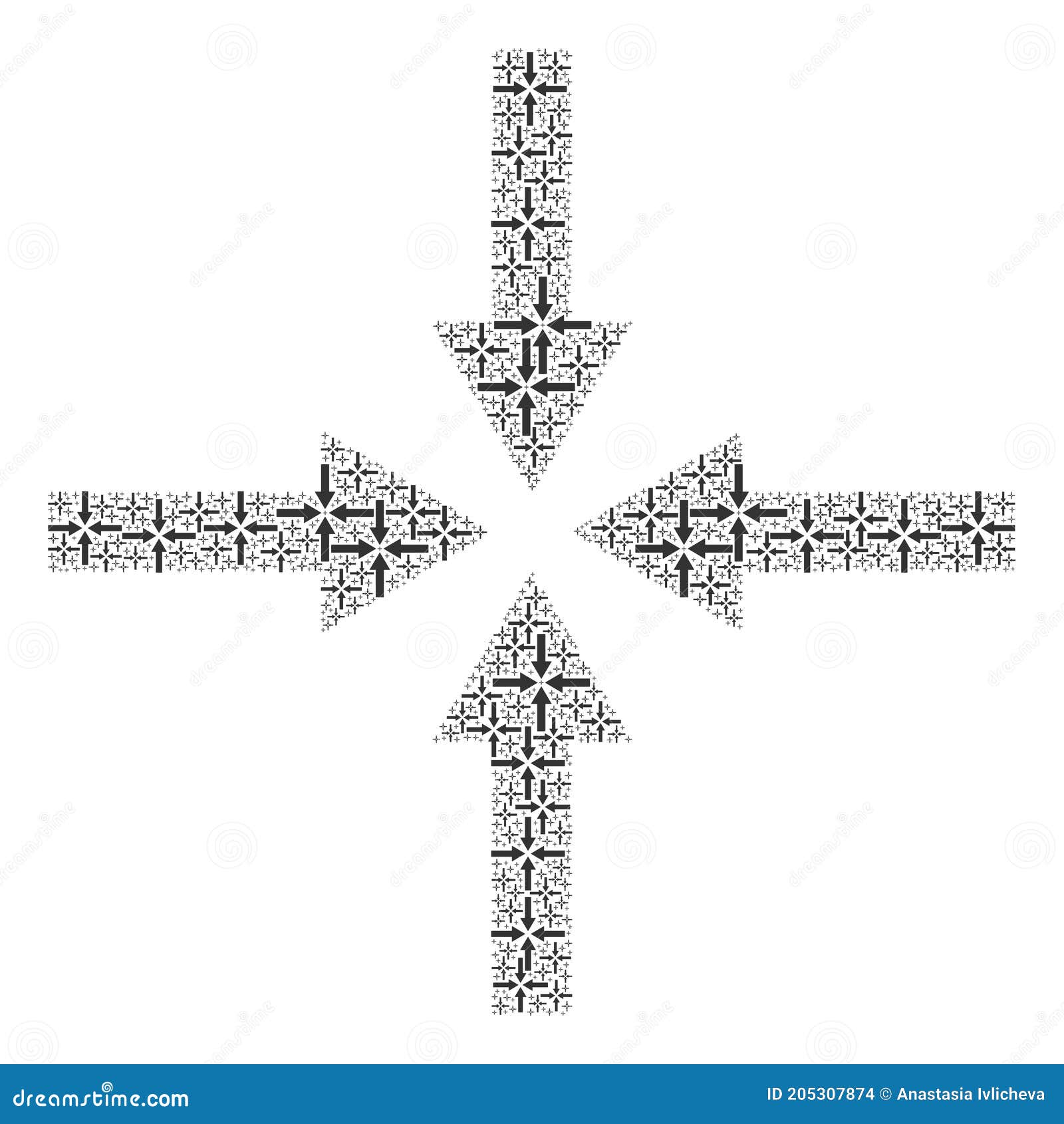 Impact Arrows Recursion Collage Of Impact Arrows Icons And Distress Tax ...