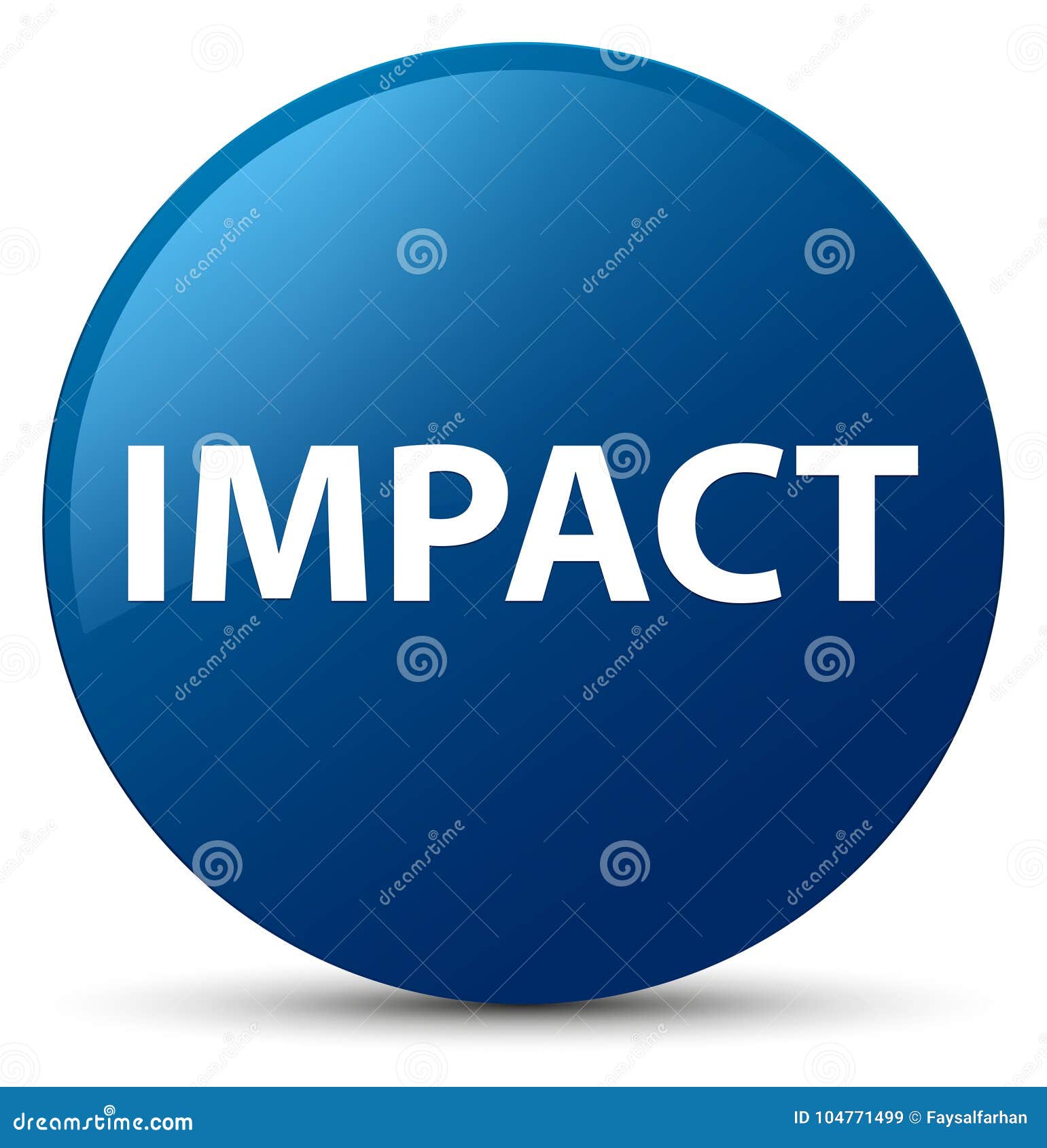 Impact blue round button stock illustration. Illustration of impactful ...
