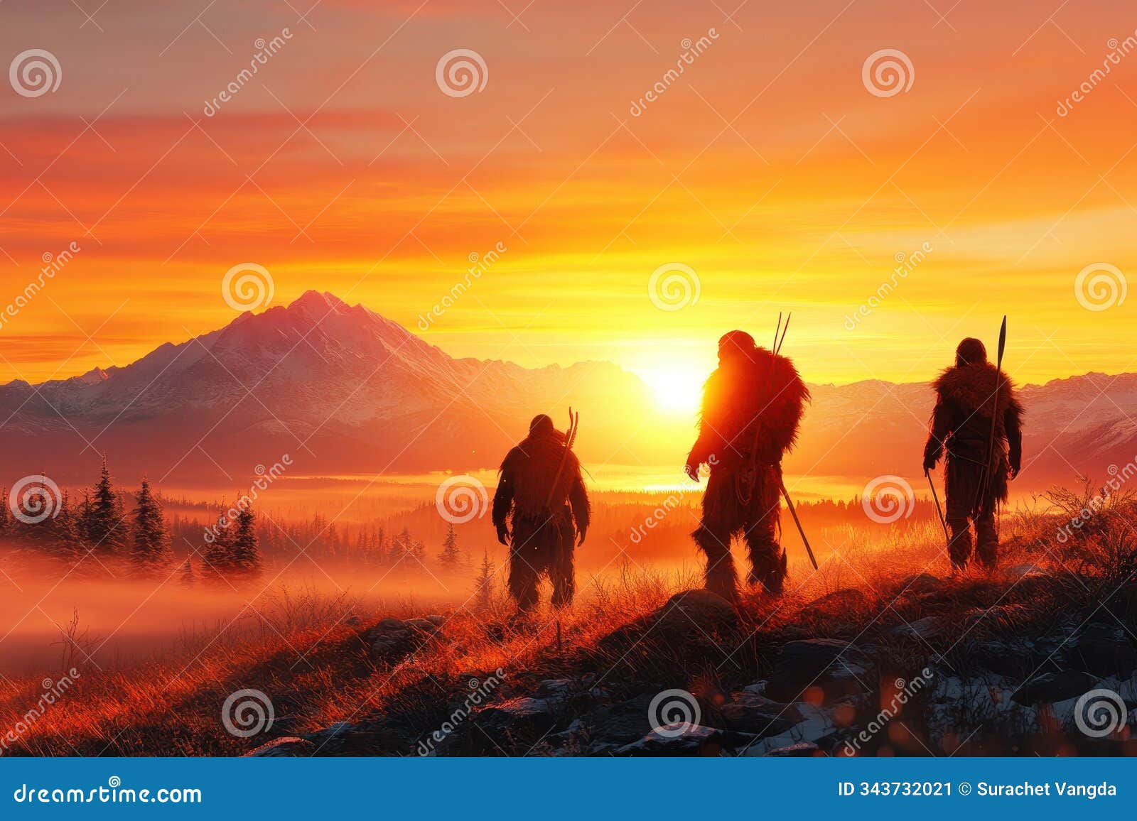 This Artwork Illustrates The Progression Of Human Ancestors Through ...