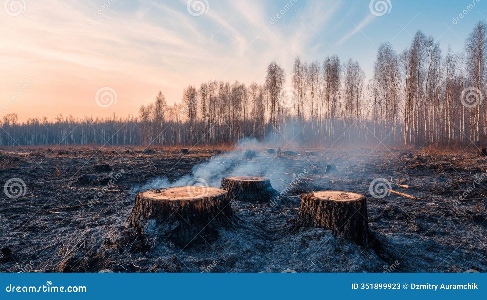 The Impact of Deforestation is Evident in a Forest Ravaged by Illegal ...