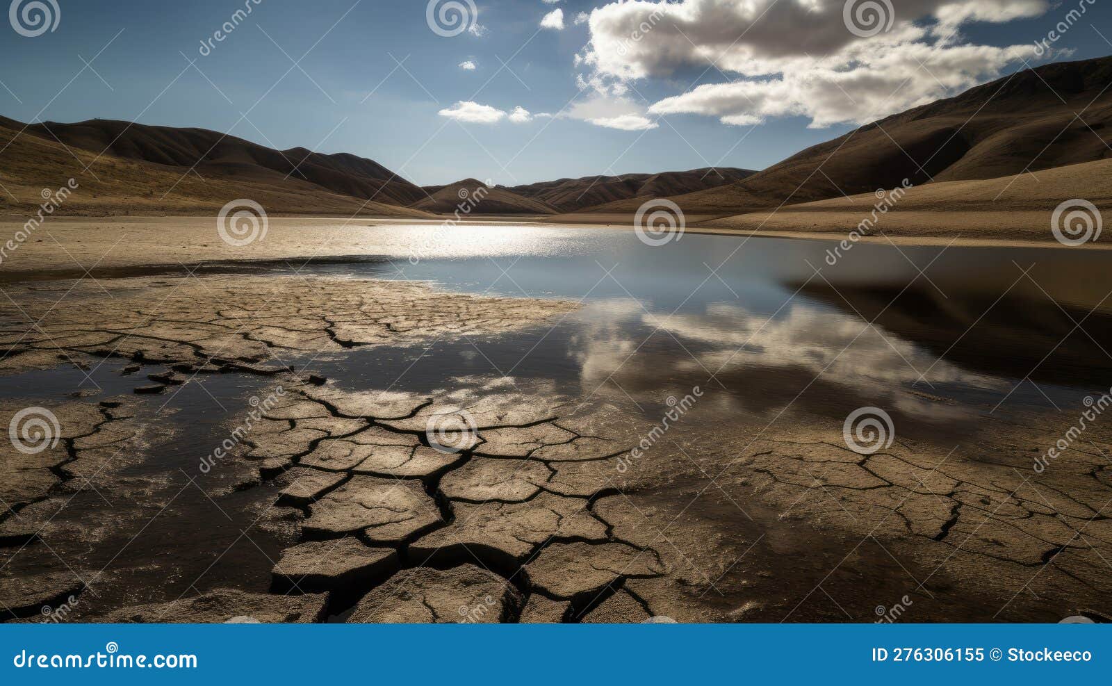Impact of 2.5 Degrees Global Warming on Reservoirs Stock Illustration ...