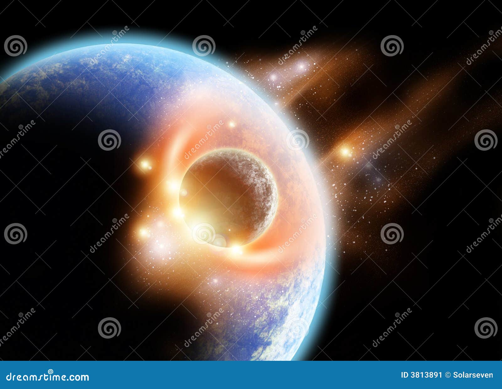 Impact Earth stock illustration. Illustration of change - 3813891