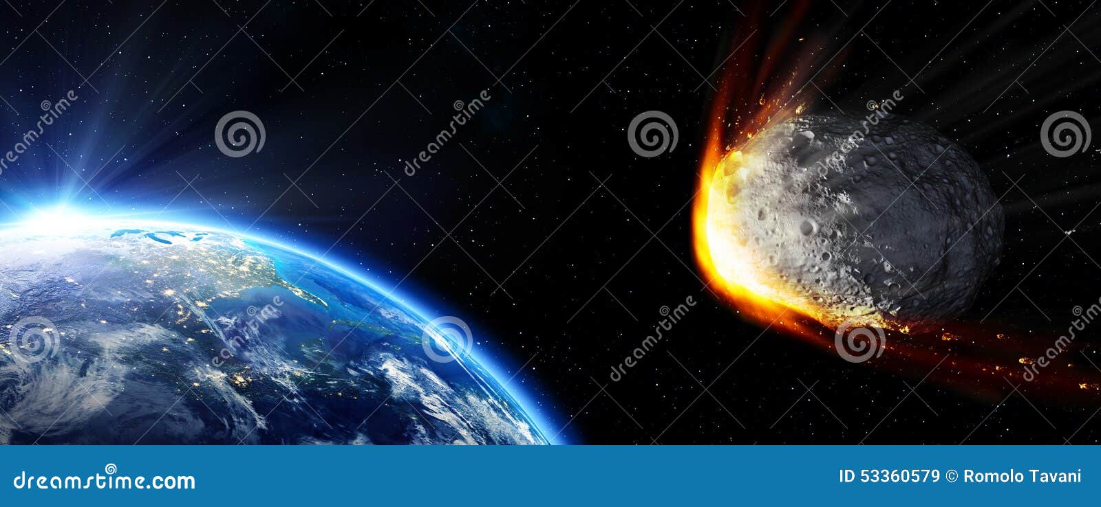 Impact Earth - meteor i stock illustration. Illustration of impact ...