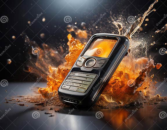 Impact of Exploding Pager Captured Stock Photo - Image of oldfashioned ...