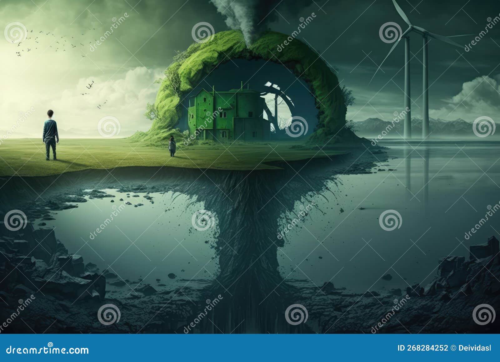 Impact of Human Industrial Activity on the Planet Earth. Generative Ai ...