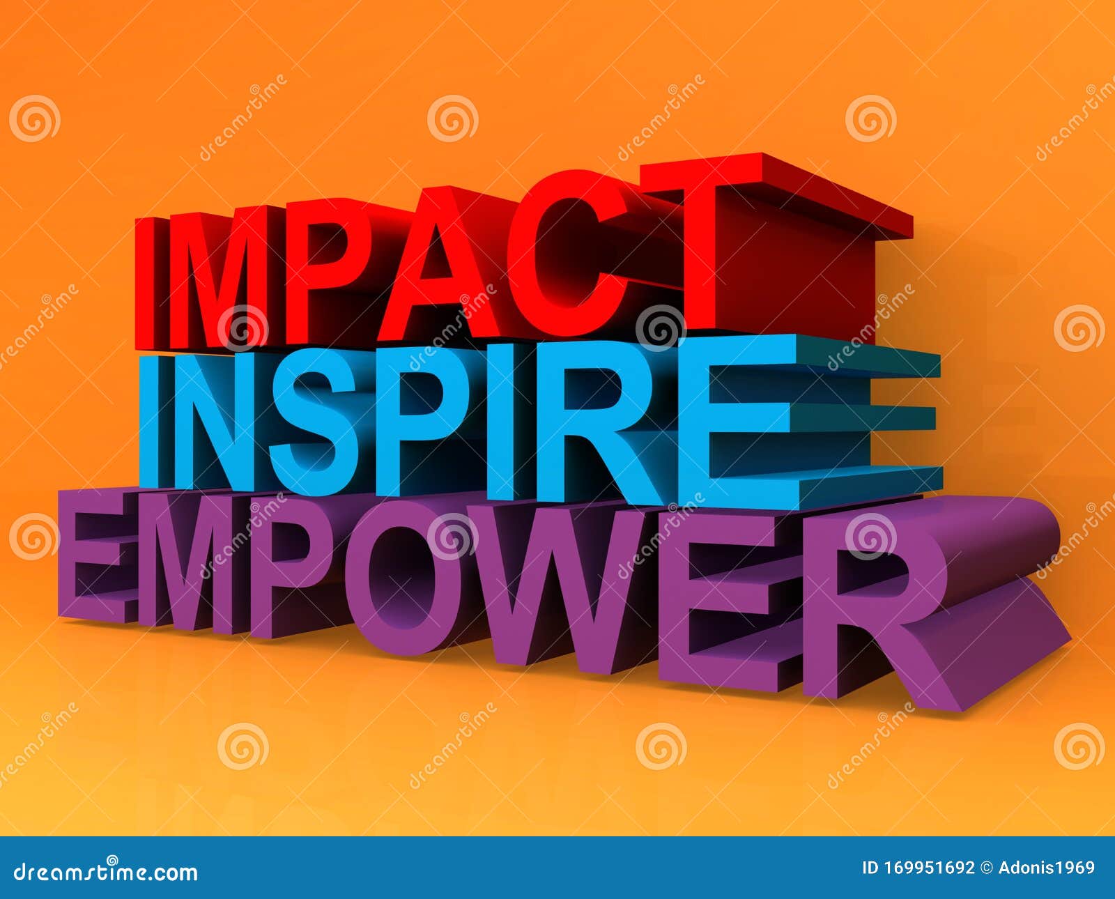 Inspire And Empower. Motivational Positive Lettering Phrase. Vector ...