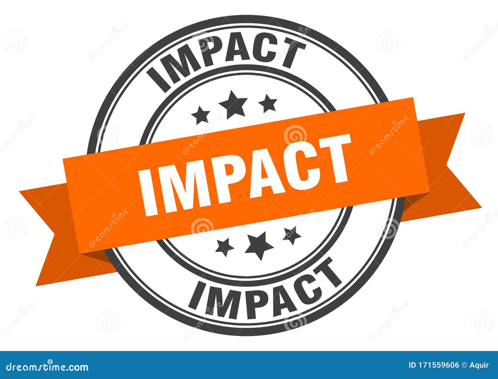 Impact Label. Impact Round Band Sign Stock Vector - Illustration of ...