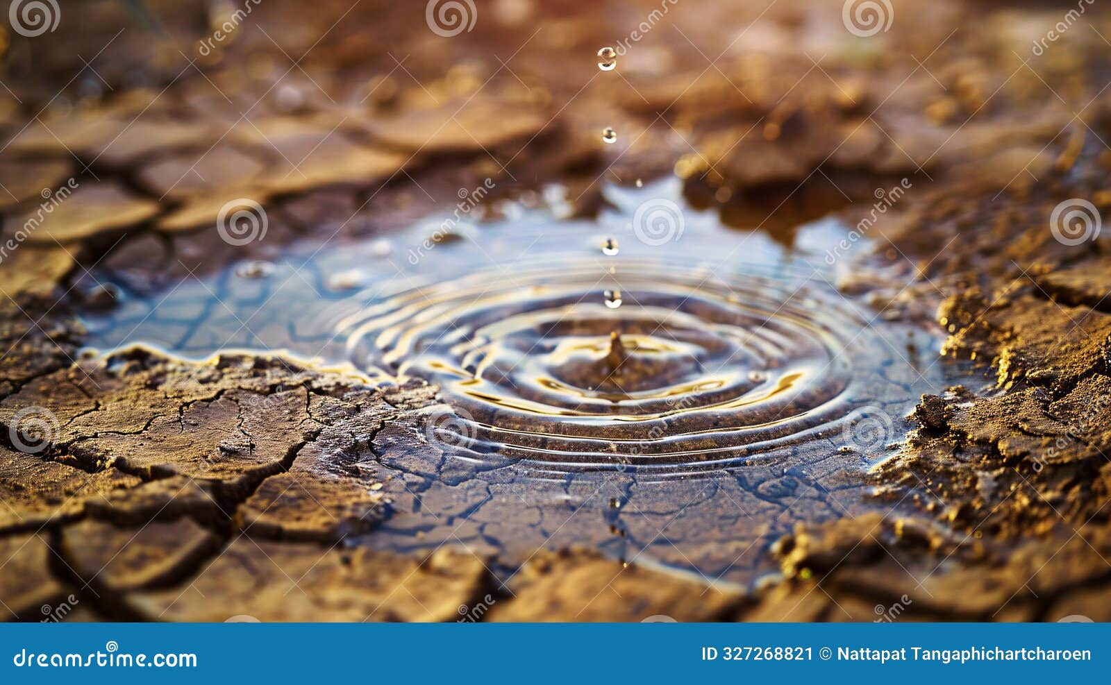 Raindrop Impact On Puddle Stock Image | CartoonDealer.com #323599843