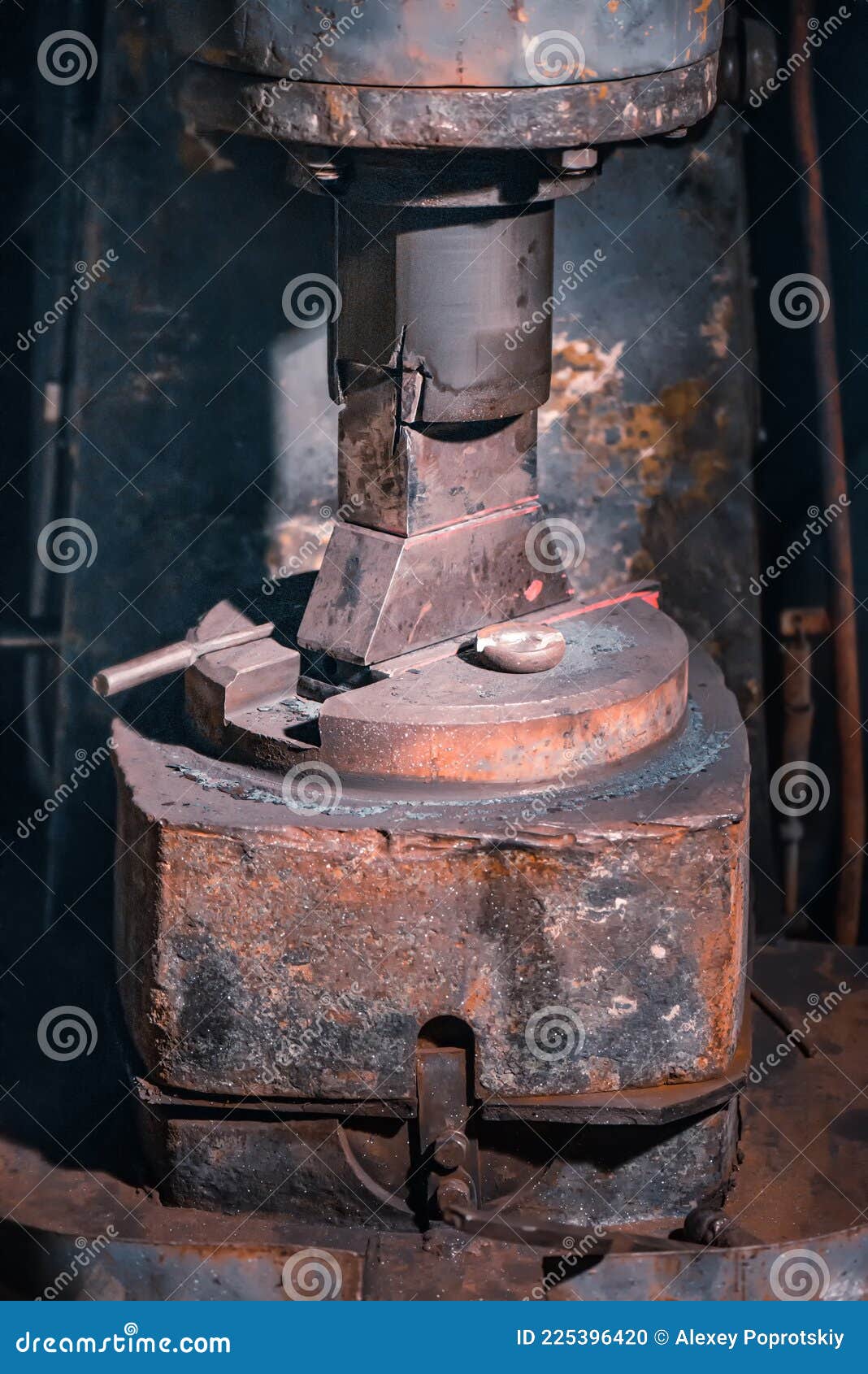 Impact Machine for Forging Various Metals. Stock Photo - Image of ...