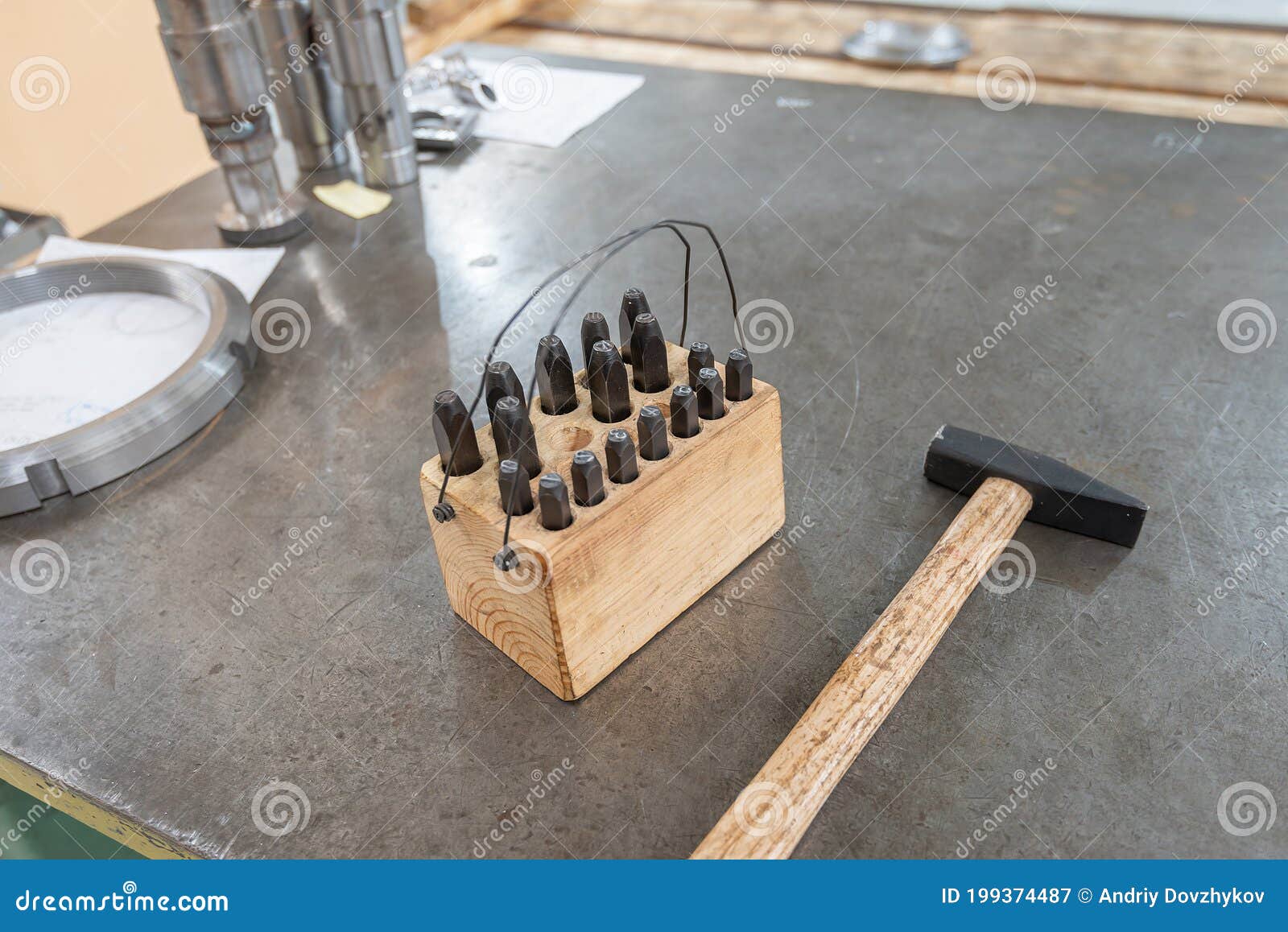 Impact Marking Equipment for Various Materials, Hammer and Core Stock ...