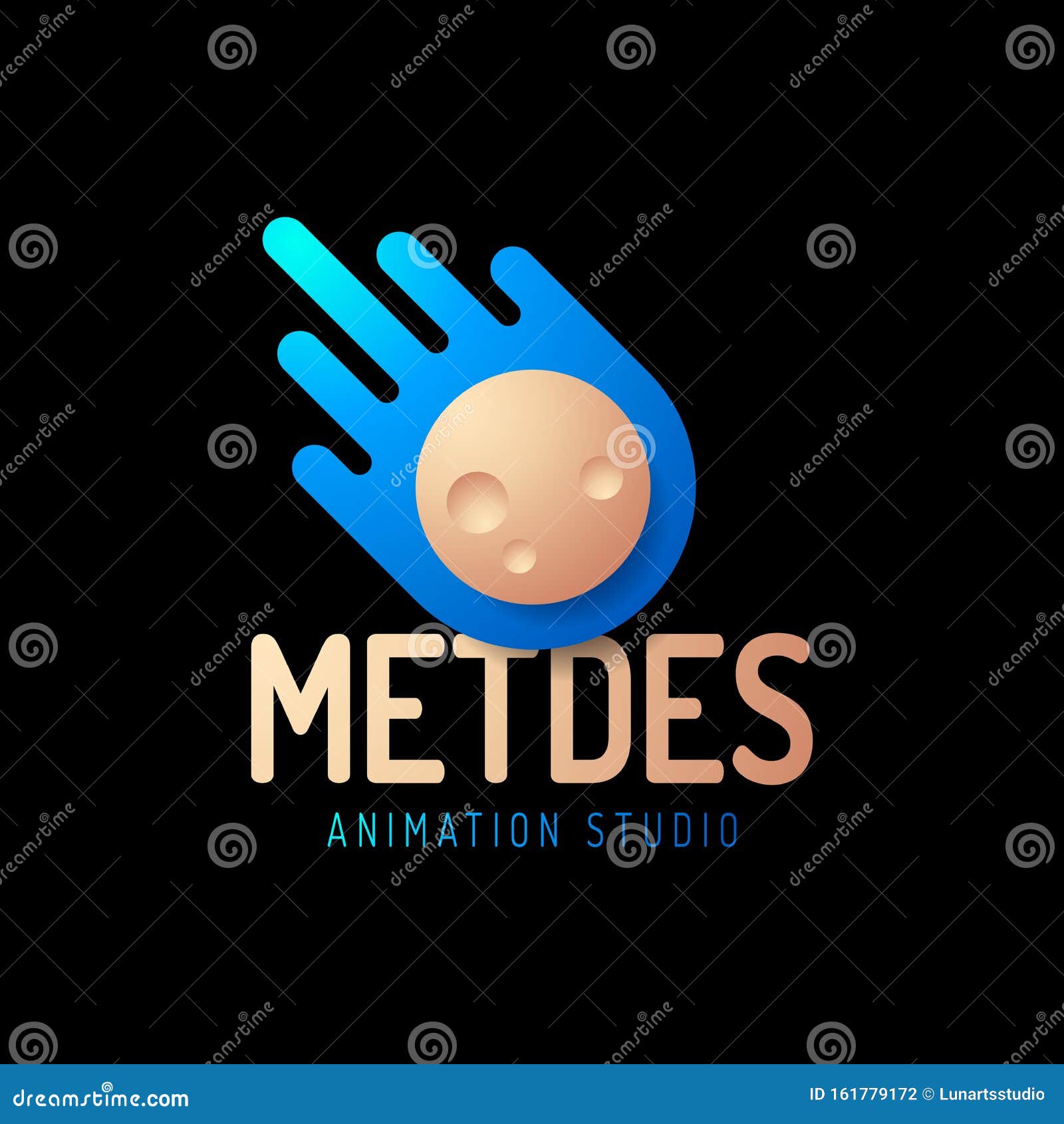 Impact Meteor Logo with Tail Vector Icon Illustration Stock ...