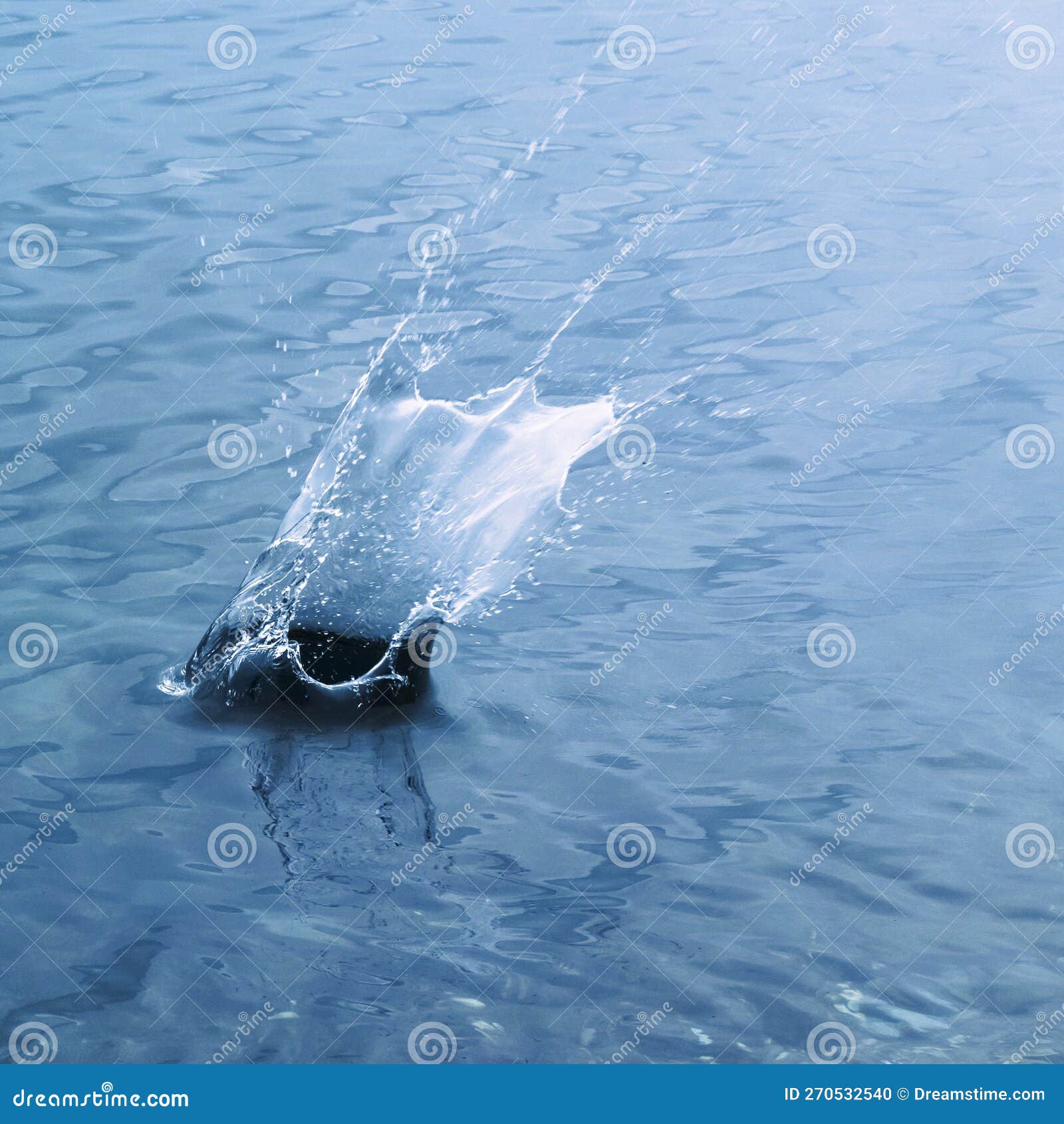 Impact Splash on Water Surface Stock Photo - Image of spray, background ...