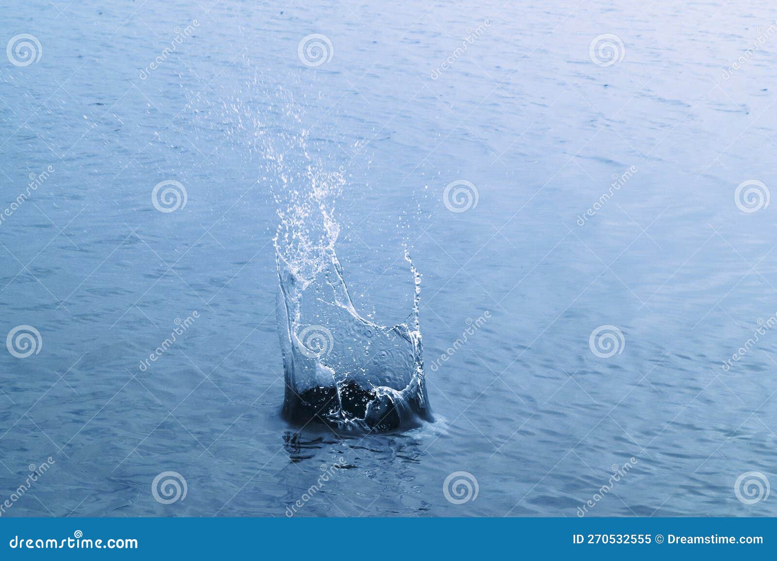 Impact Splash on Water Surface Stock Image - Image of abstract, wave ...