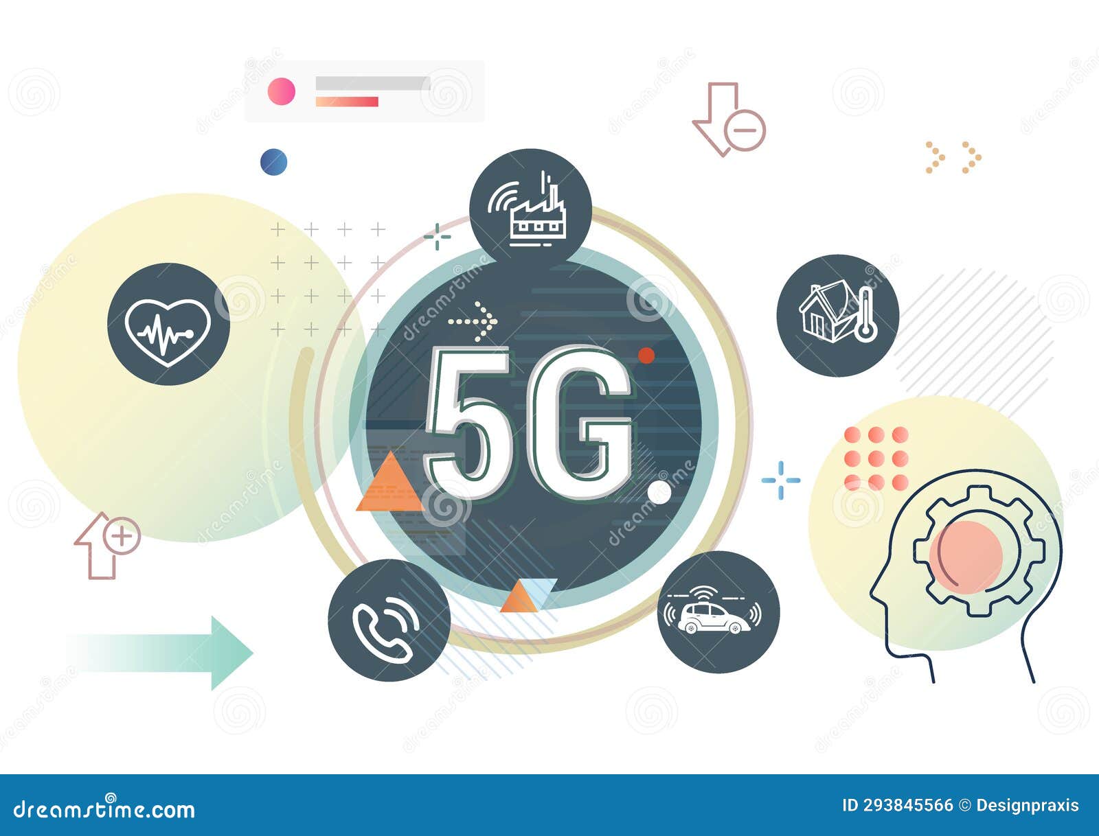 Impact of Telecom 5G in Technology Development - Concept Illustration ...