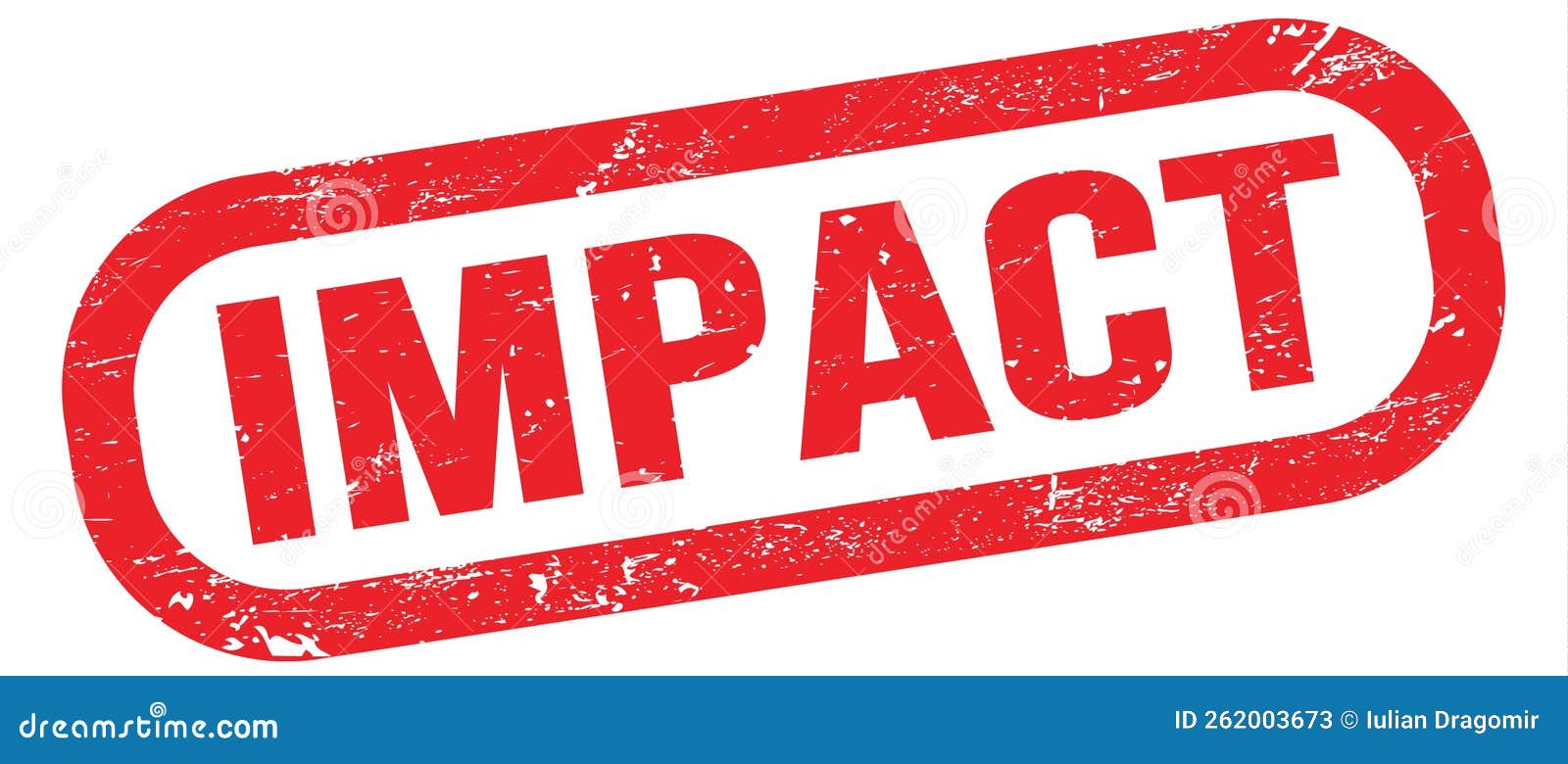 IMPACT, Text on Red Rectangle Stamp Sign Stock Illustration ...