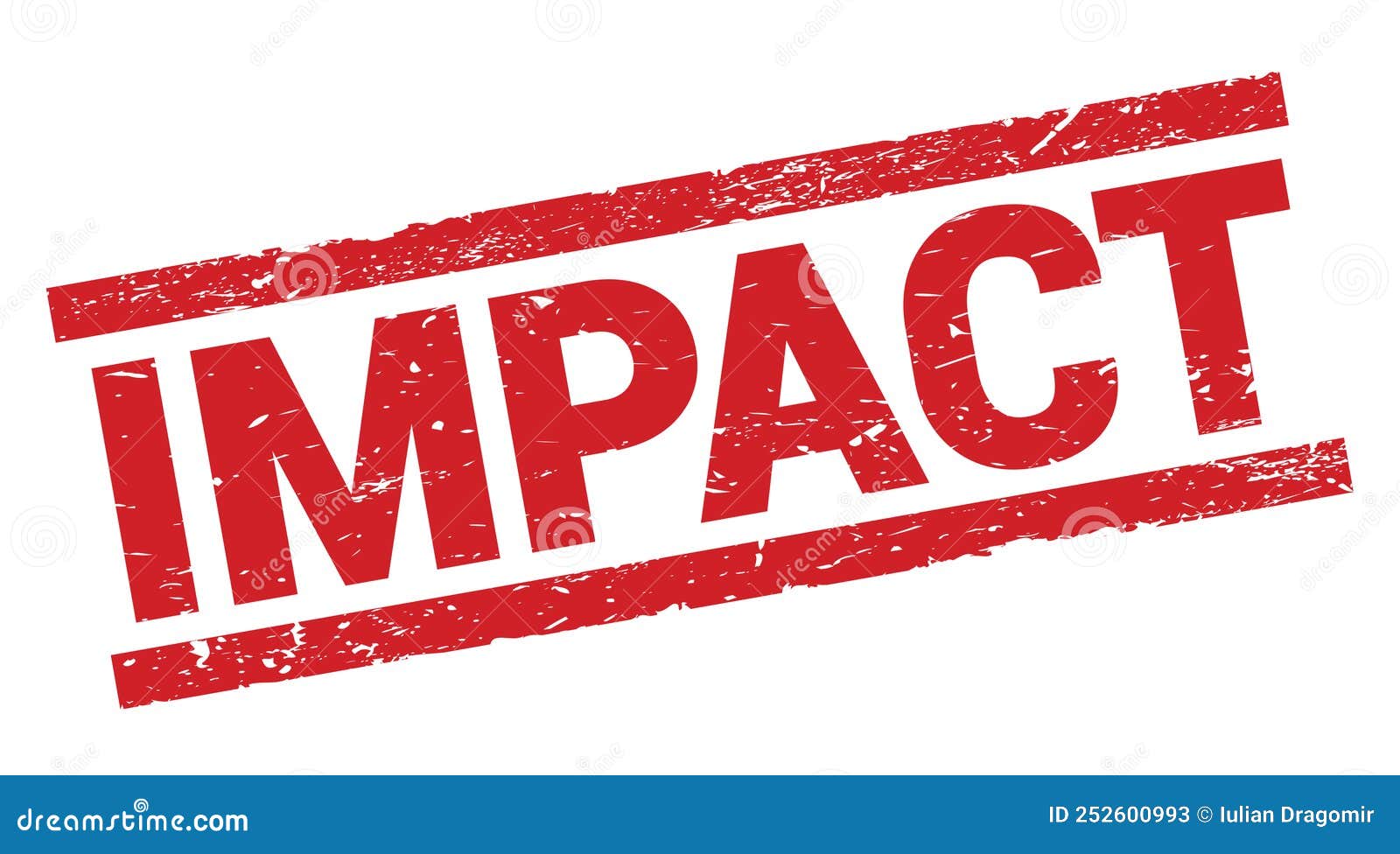 IMPACT Text on Red Rectangle Stamp Sign Stock Illustration ...