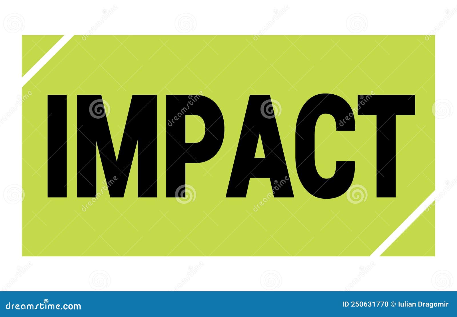 IMPACT Text Written on Green-black Stamp Sign Stock Illustration ...