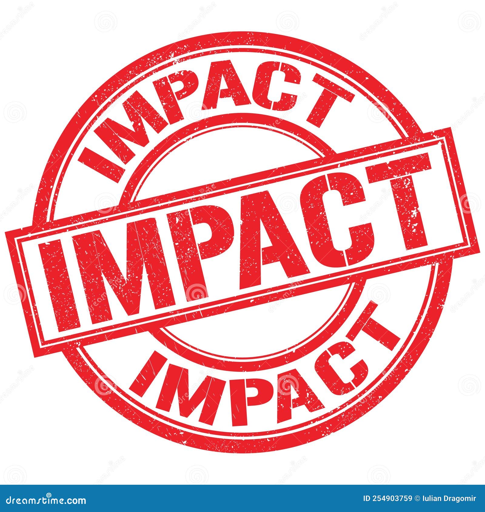 IMPACT Text Written on Red Stamp Sign Stock Illustration - Illustration ...
