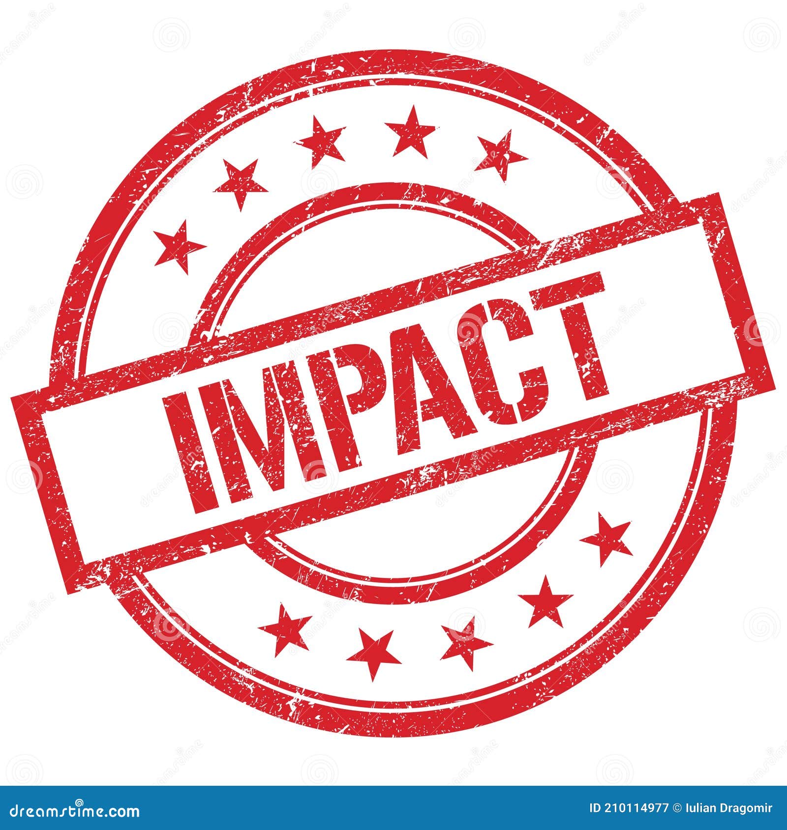 IMPACT Text Written on Red Vintage Stamp Stock Illustration ...