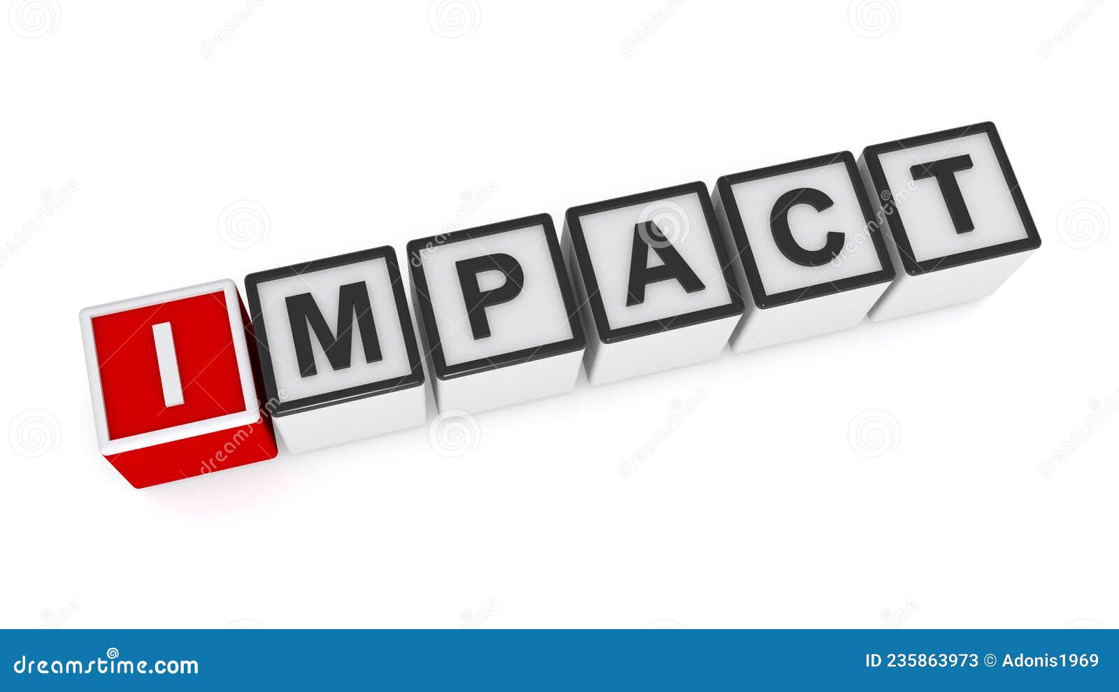 Impact word block on white stock illustration. Illustration of market ...