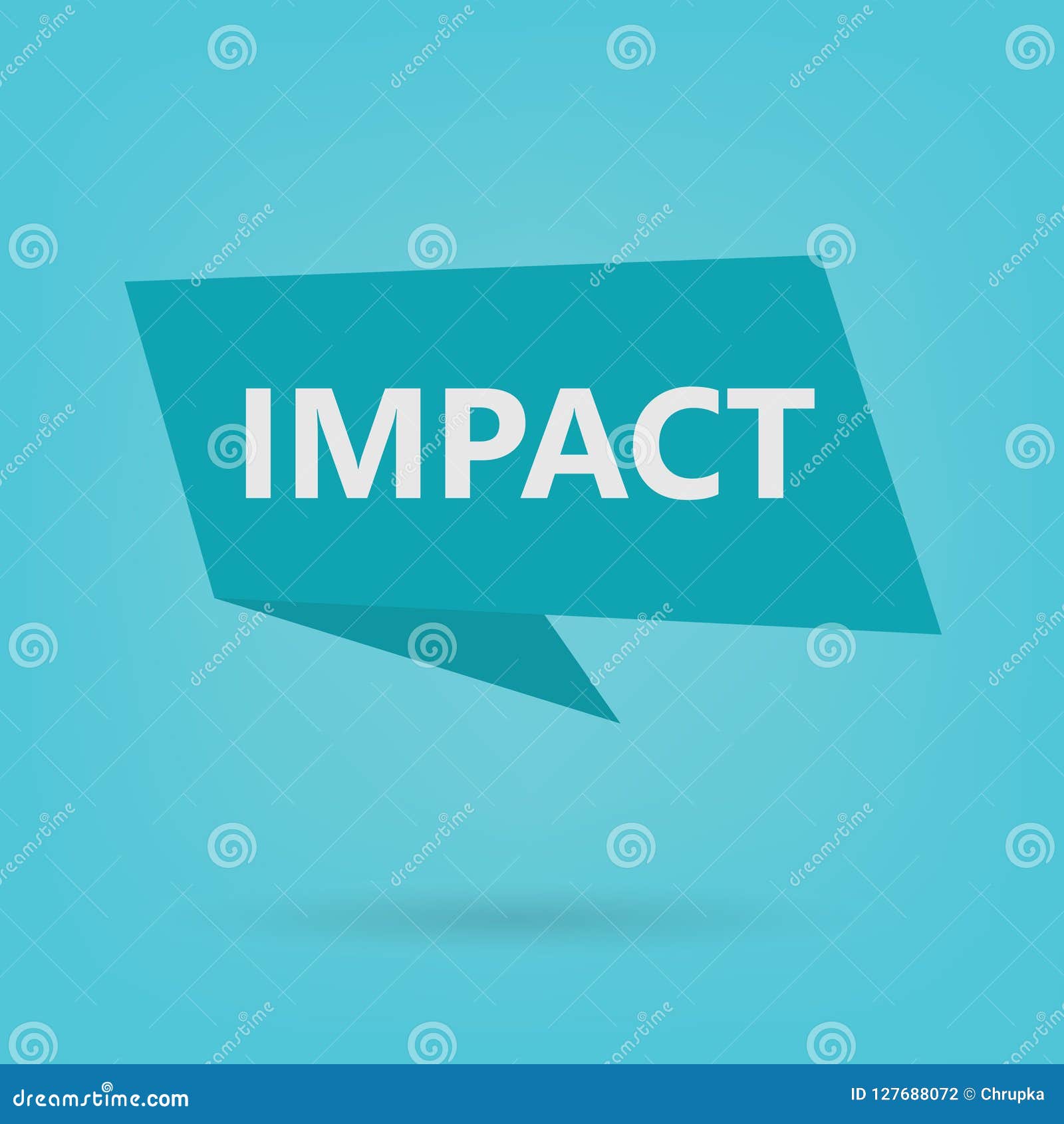 Impact word on a sticker stock vector. Illustration of flat - 127688072