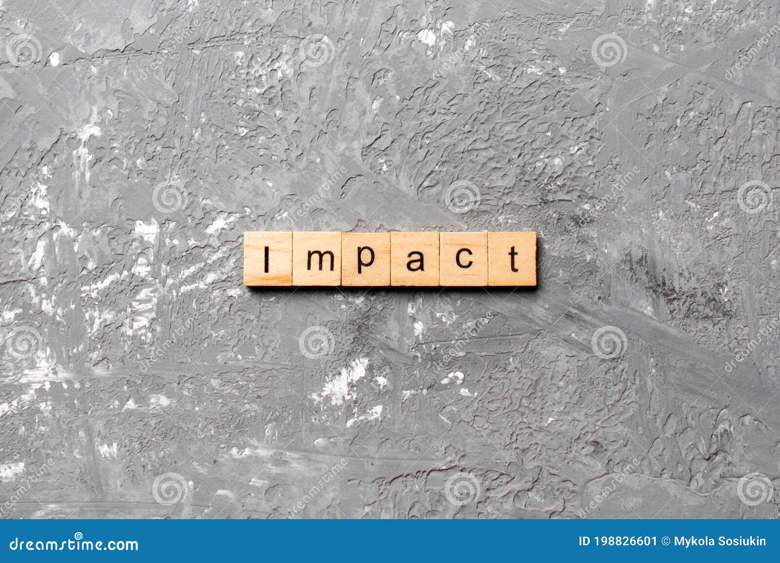 Impact Word Written on Wood Block. Impact Text on Table, Concept Stock ...