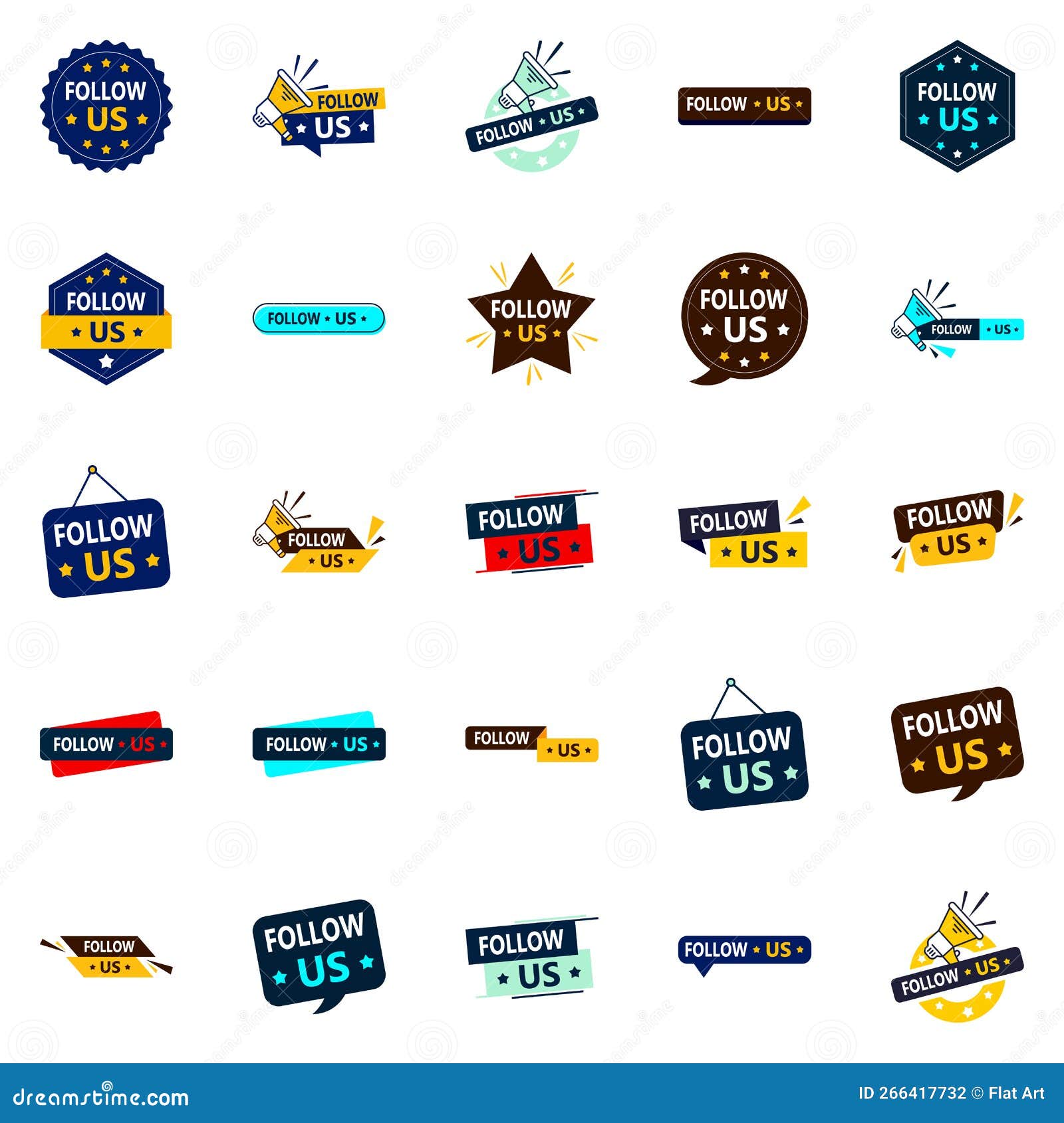 25 Impactful Follow Us Graphic Elements for Facebook and Instagram ...