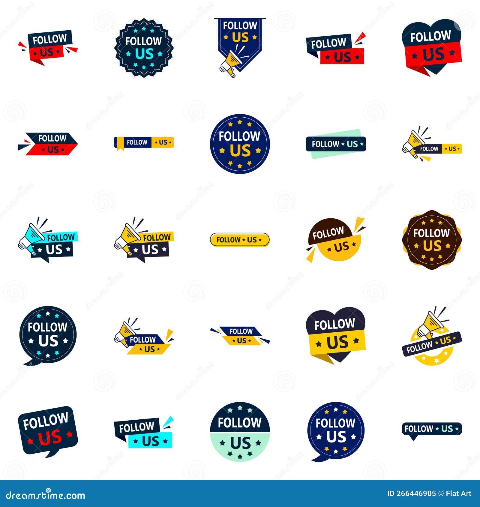 25 Impactful Follow Us Graphic Elements for Facebook and Instagram ...