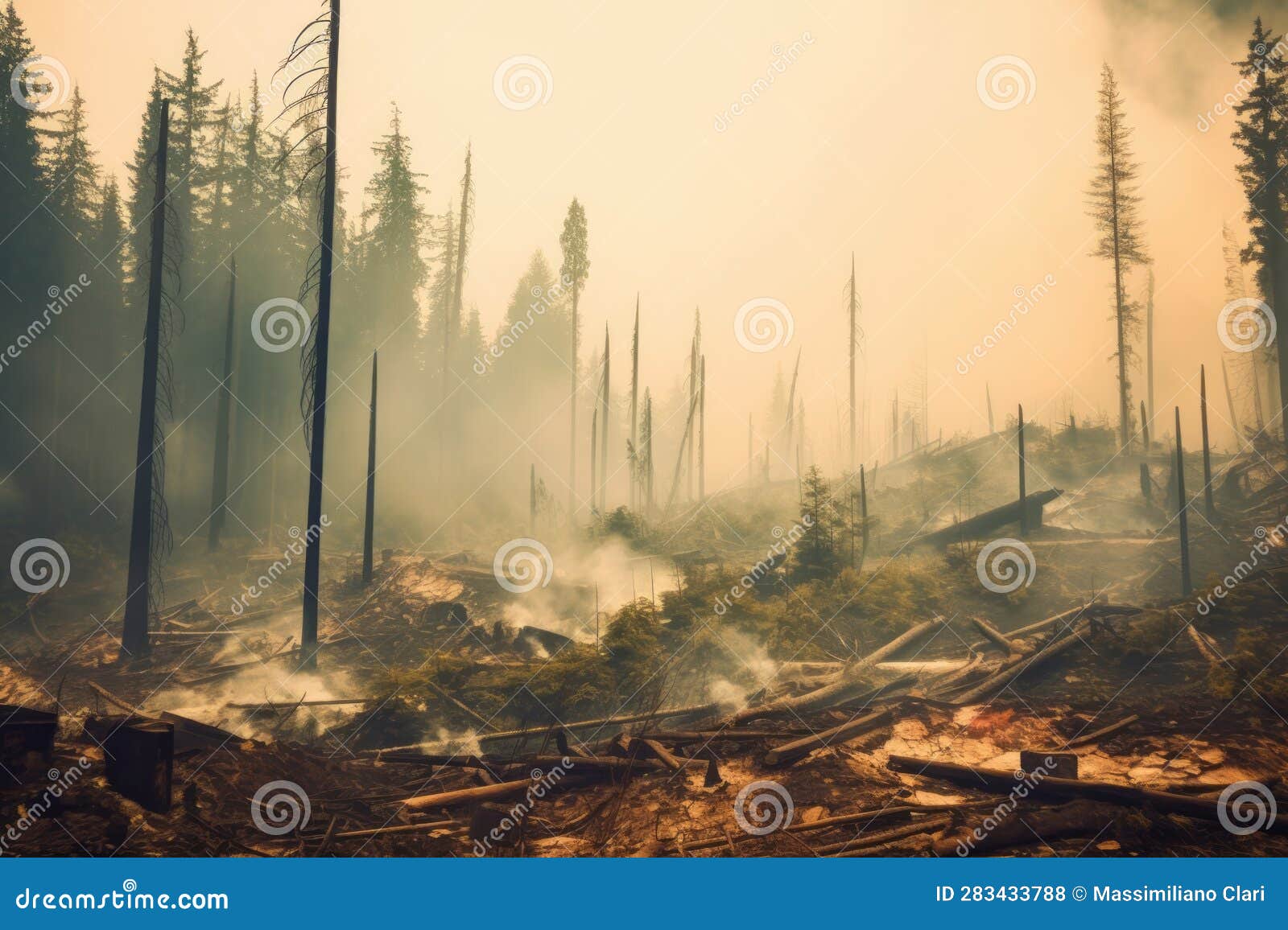 An Impactful Image Showcasing the Devastating Effects of Pollution on a ...