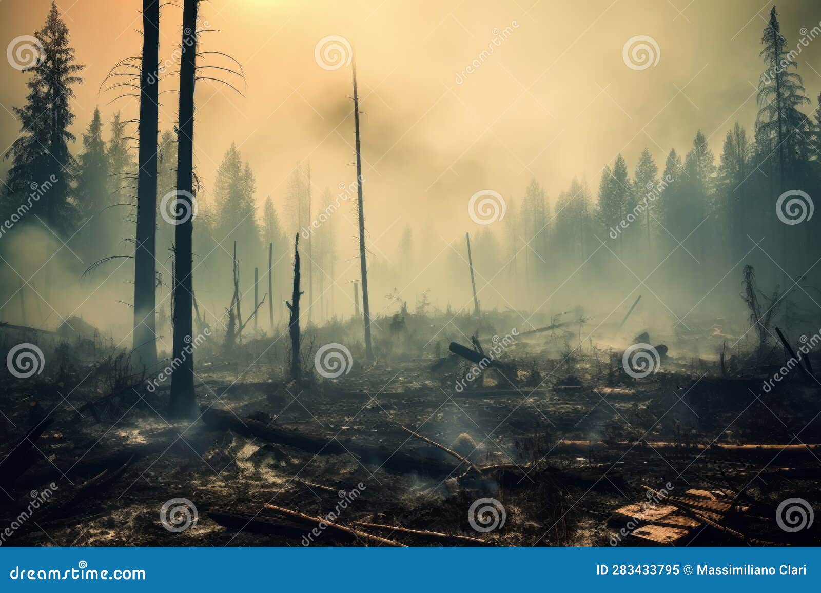 An Impactful Image Showcasing the Devastating Effects of Pollution on a ...