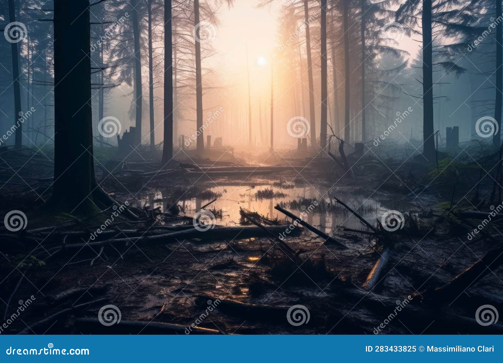 An Impactful Image Showcasing the Devastating Effects of Pollution on a ...