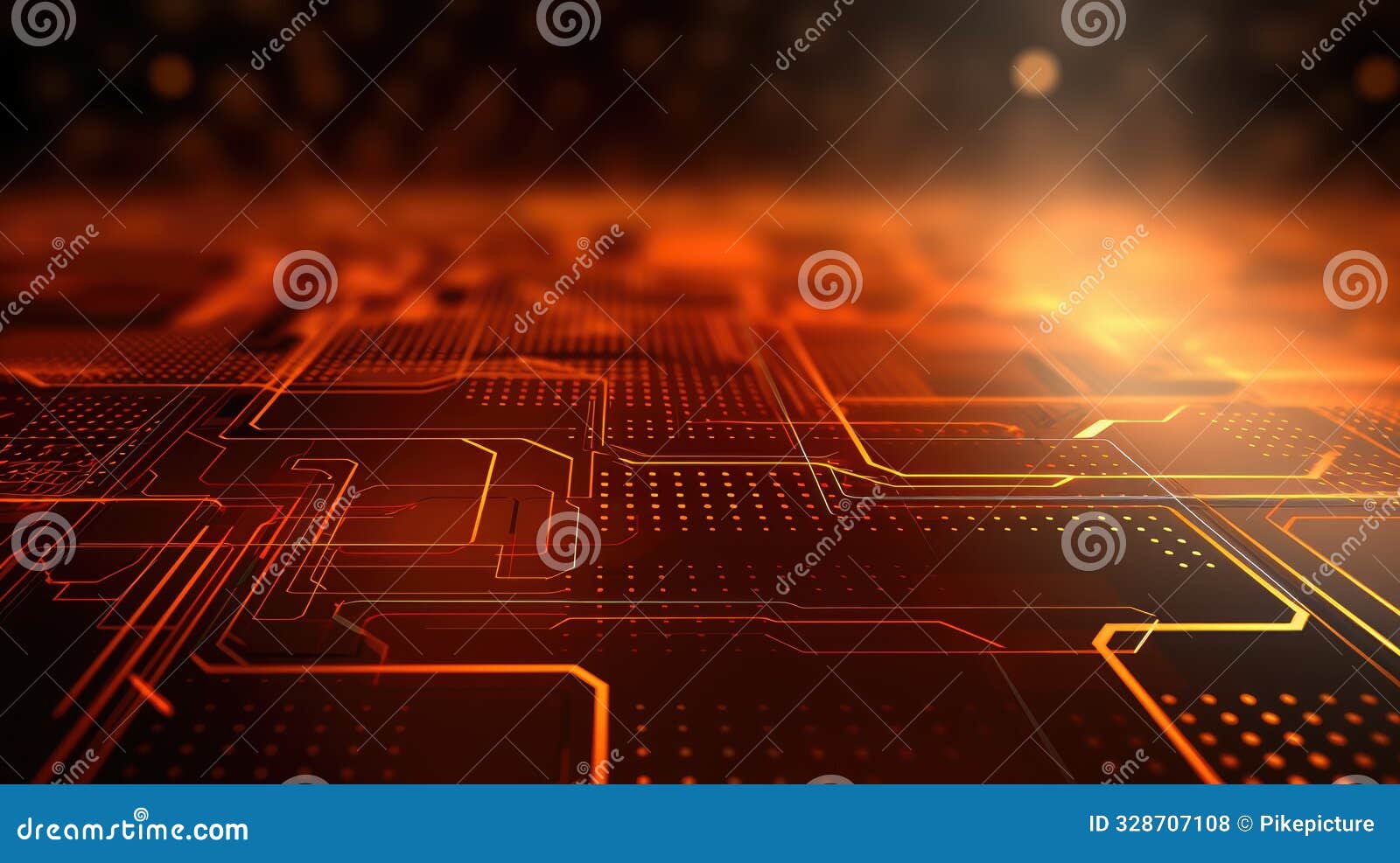 Impactful Technology Background Orange Royalty-Free Illustration ...