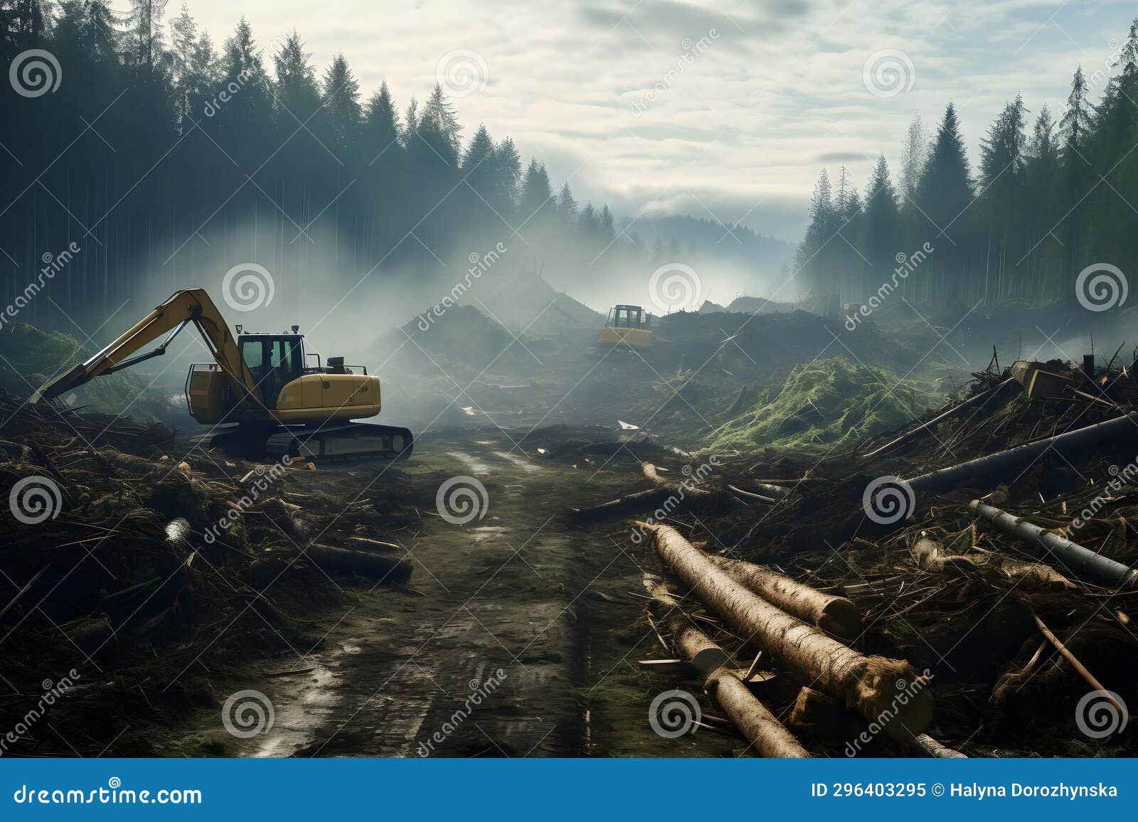 Impacts of Deforestation and Efforts To Combat it Stock Illustration ...