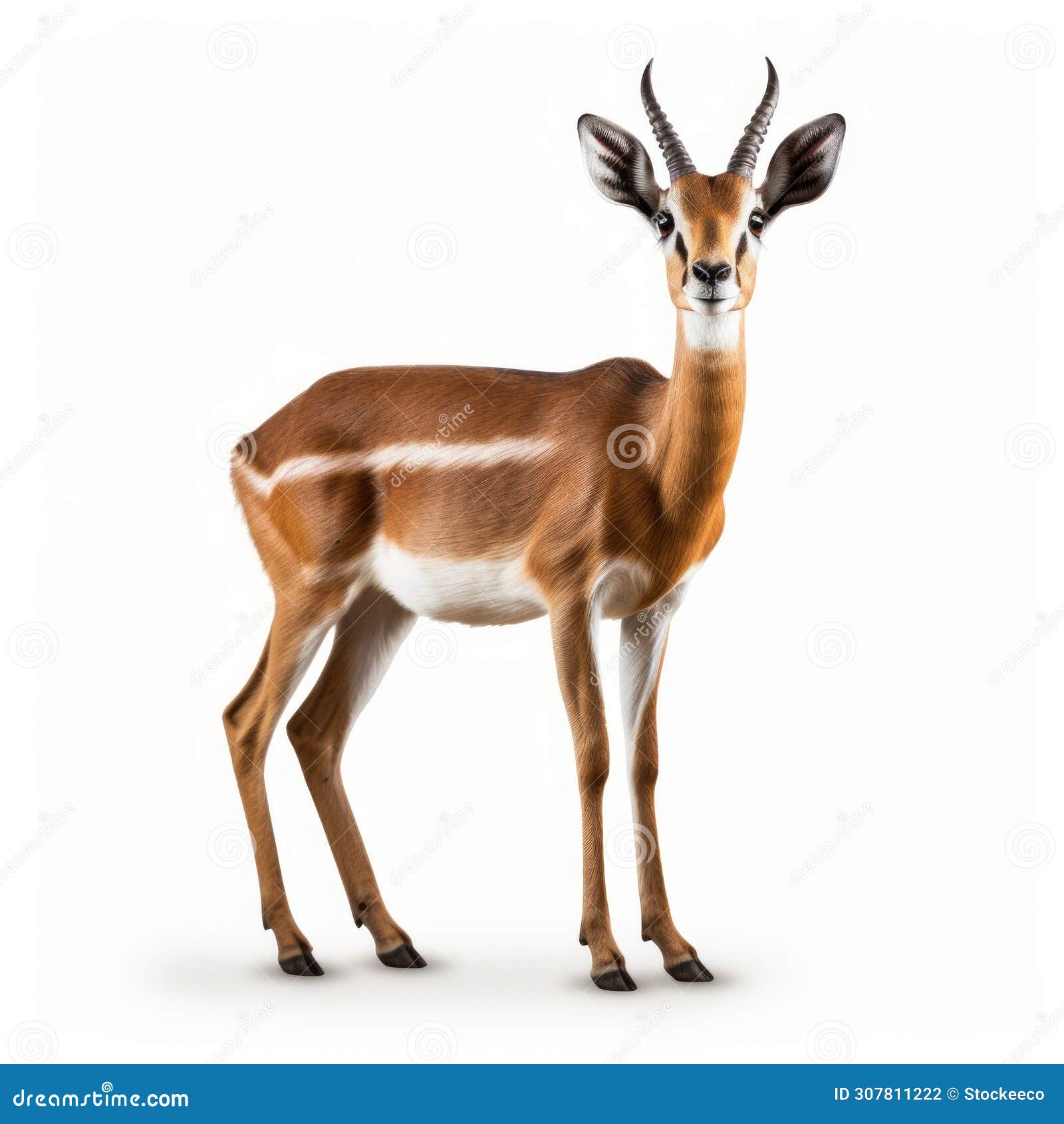 Realistic Tawny Antelope on White Background - High Quality Ultra Hd ...