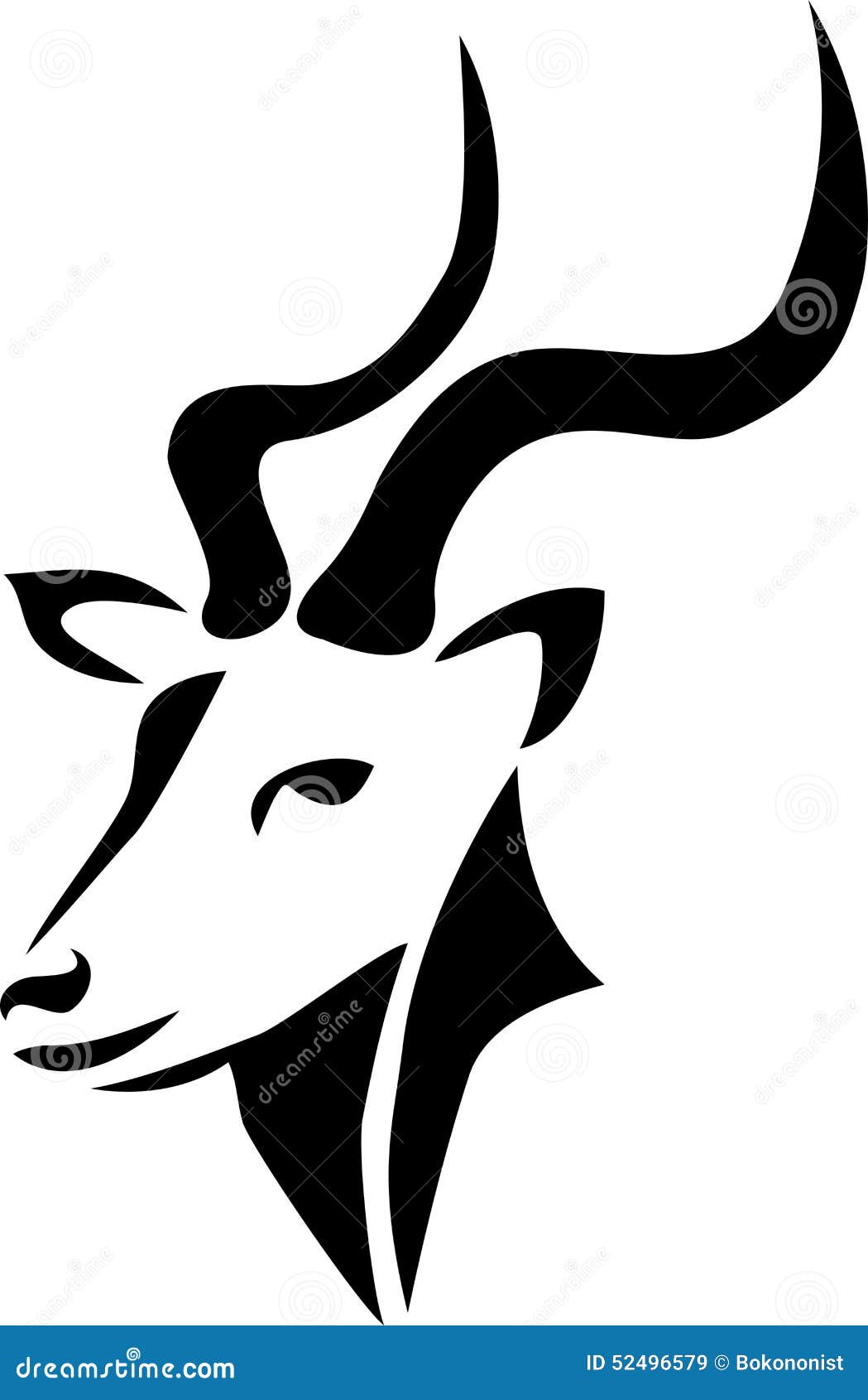 Impala On A Stylized Mountain Background Vector Illustration ...