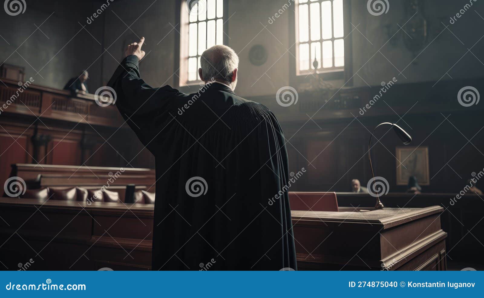 Impartial respected judge stock illustration. Illustration of sentence ...