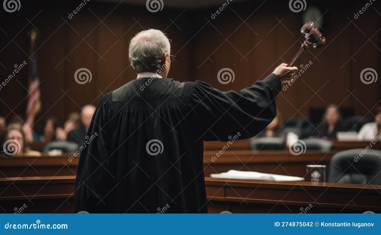 Impartial respected judge stock illustration. Illustration of barrister ...