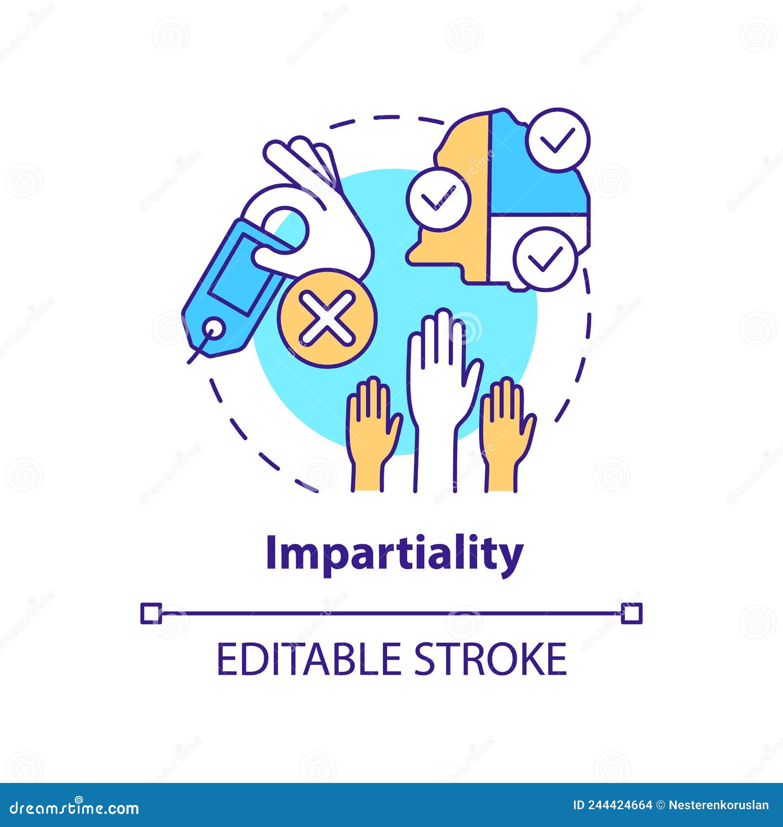 Impartiality concept icon stock vector. Illustration of logo - 244424664