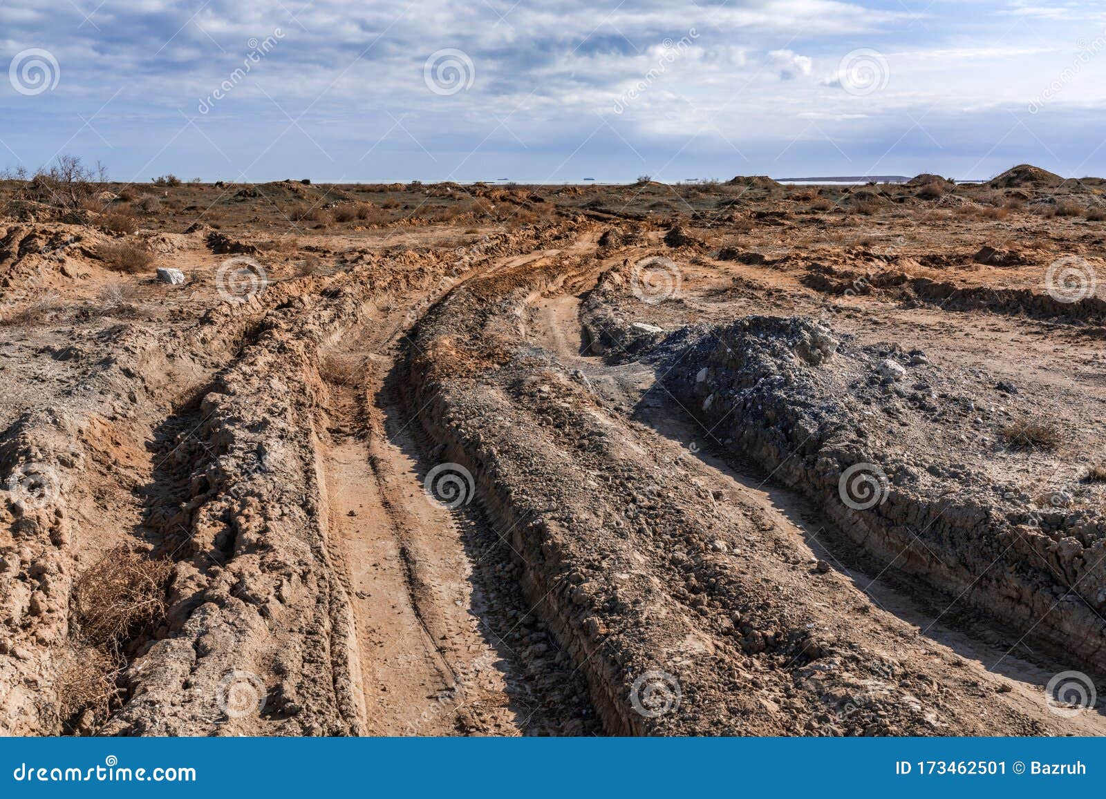 Impassable Dirt Off Road, Deep Track Stock Image - Image of countryside ...