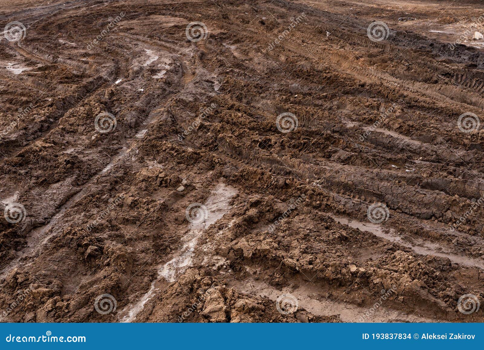 An Impassable Road, Off-road Track in Autumn Forest. Deep Ruts in the ...