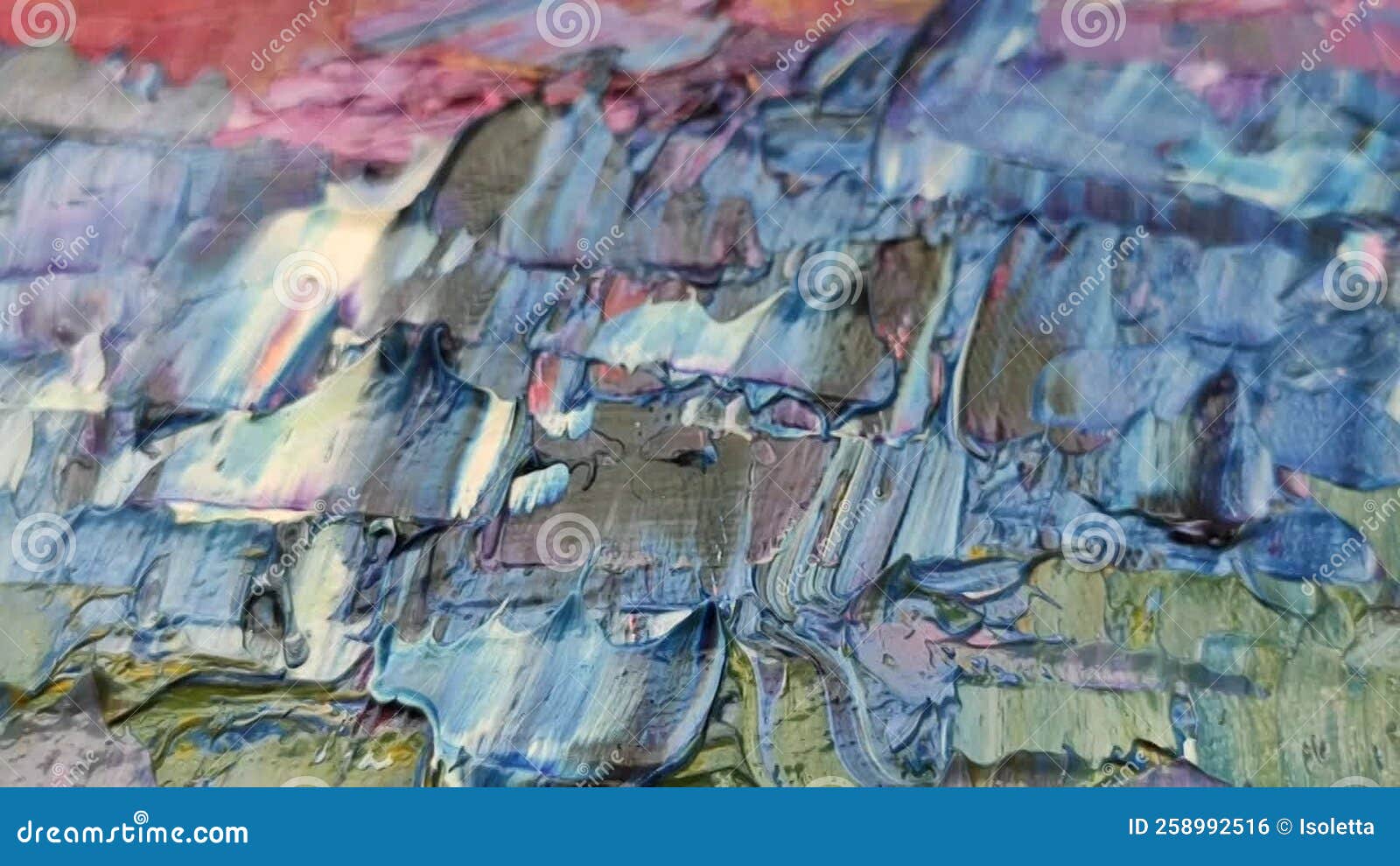 Impasto painting stock footage. Video of artistic, painting - 258992516