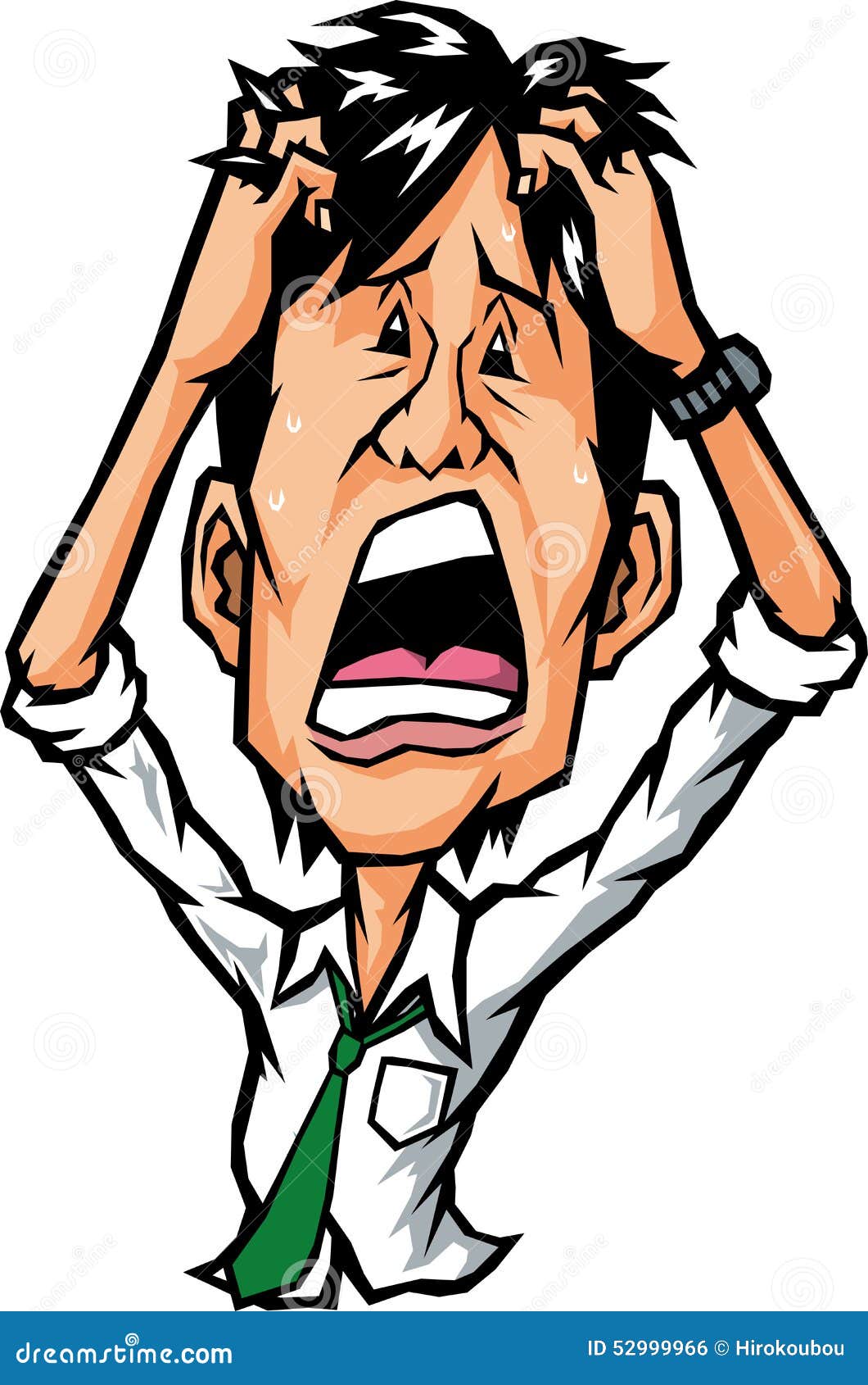 Impatient businessman stock illustration. Illustration of character ...