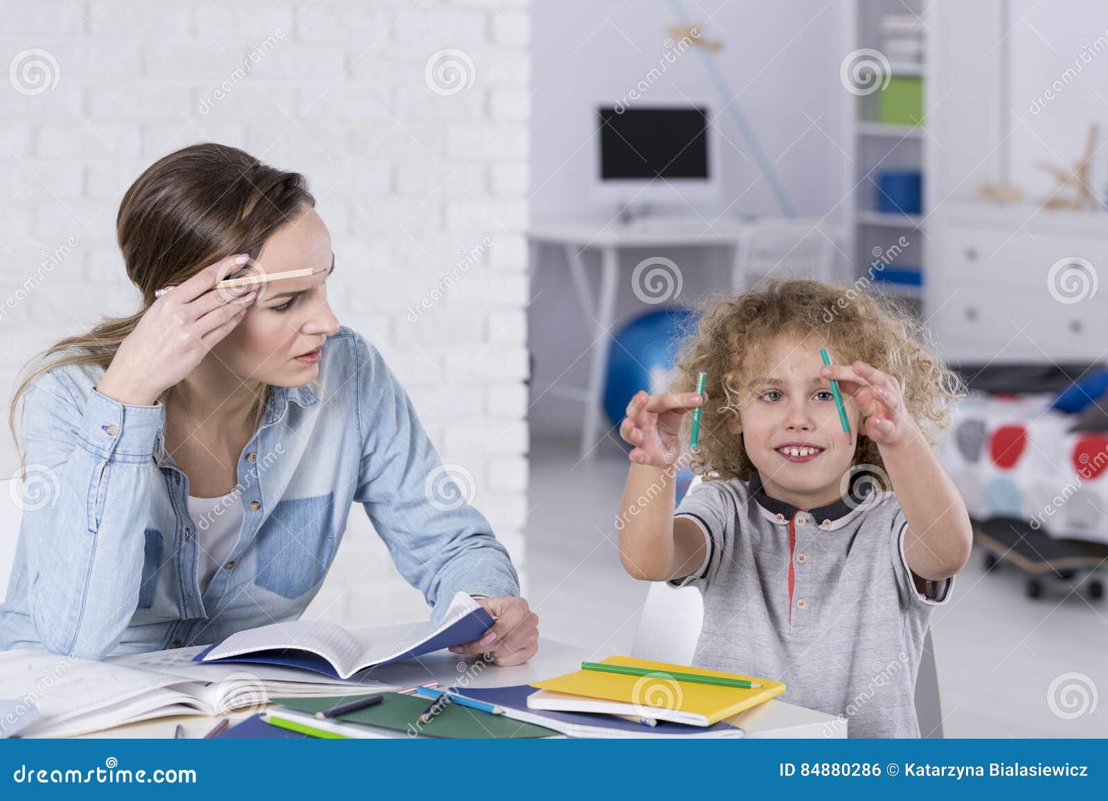 Impatient mother with son stock photo. Image of bright - 84880286
