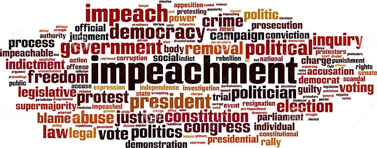 Impeachment word cloud stock vector. Illustration of congres - 280143193