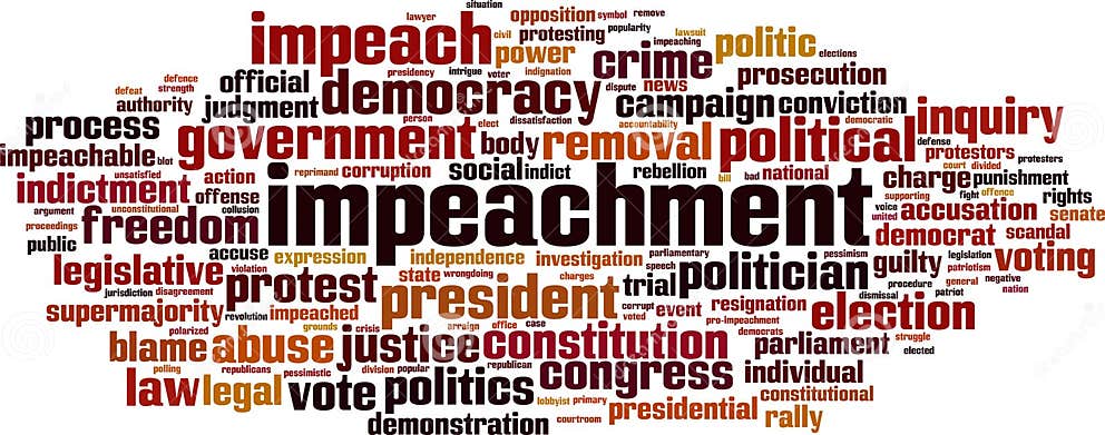 Impeachment word cloud stock vector. Illustration of congres - 280143193