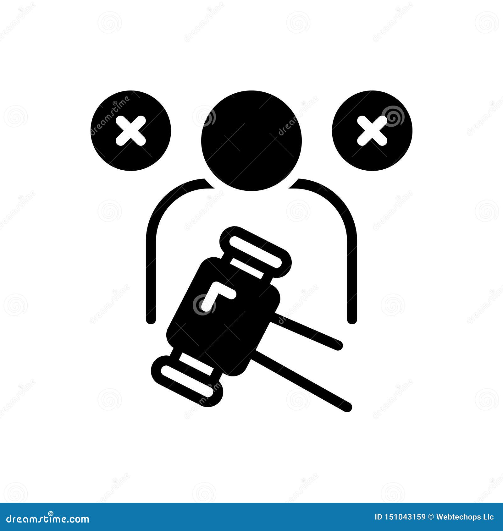 Black Solid Icon for Impeachment, Blame and Defect Stock Vector ...