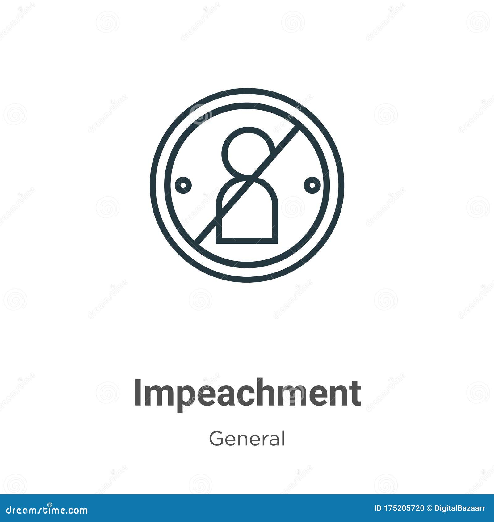 Impeachment Outline Vector Icon. Thin Line Black Impeachment Icon, Flat ...
