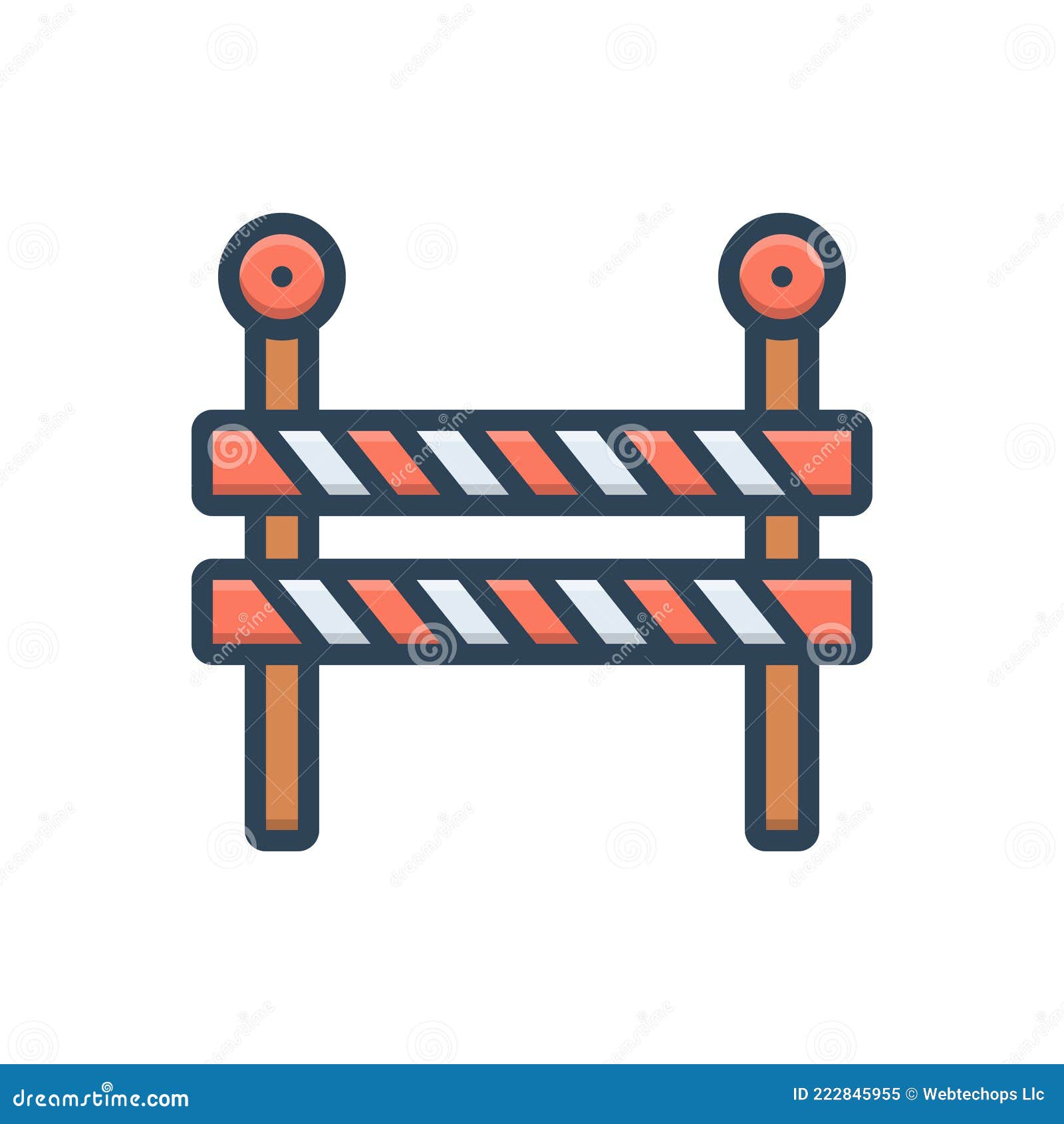 Color Illustration Icon for Impediment, Obstacle and Obstruction Stock ...