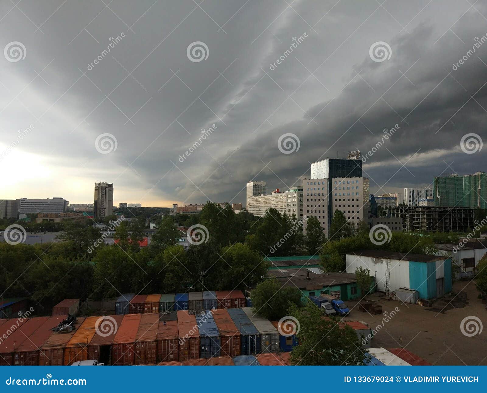 Impending Storm on the Outskirts of Moscow. Editorial Stock Image ...